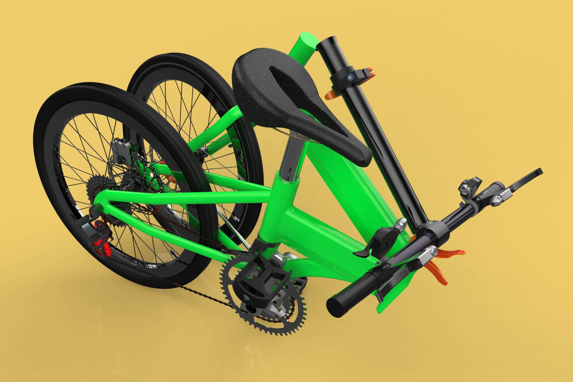 Folding Bike Portable Compact Flip Bicycle - 3D Model by surf3d