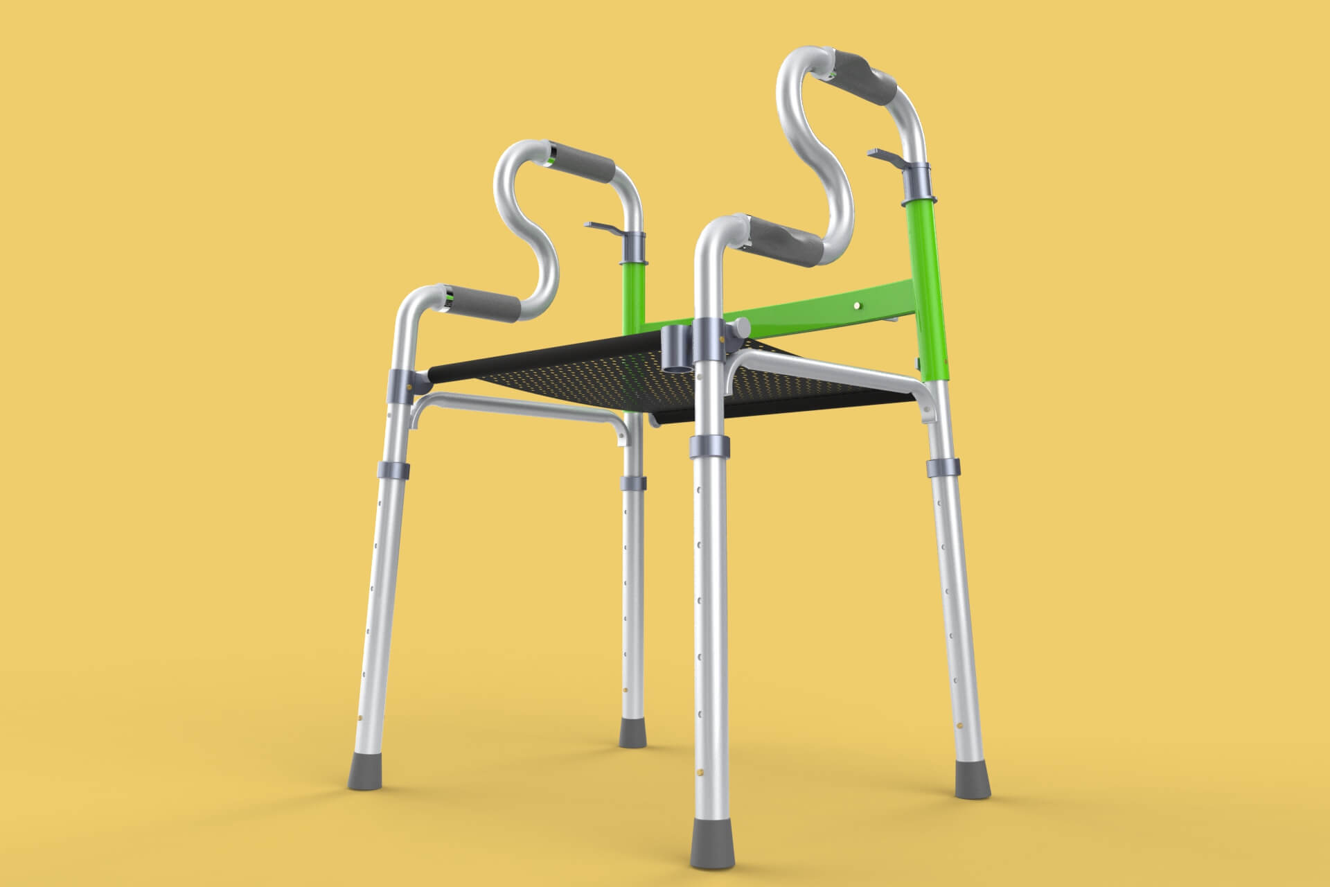 Folding Walker Seat Foldable Walking Frame Chair Stand Aids - 3D Model ...