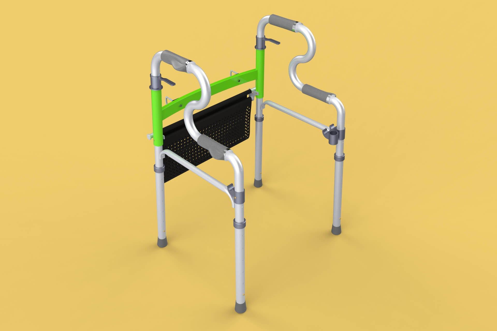 Folding Walker Seat Foldable Walking Frame Chair Stand Aids - 3D Model ...