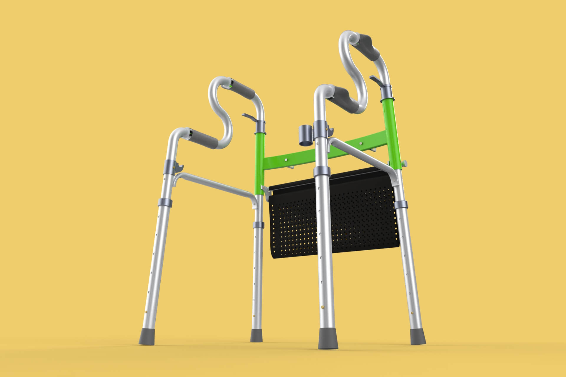 Folding Walker Seat Foldable Walking Frame Chair Stand Aids - 3D Model ...