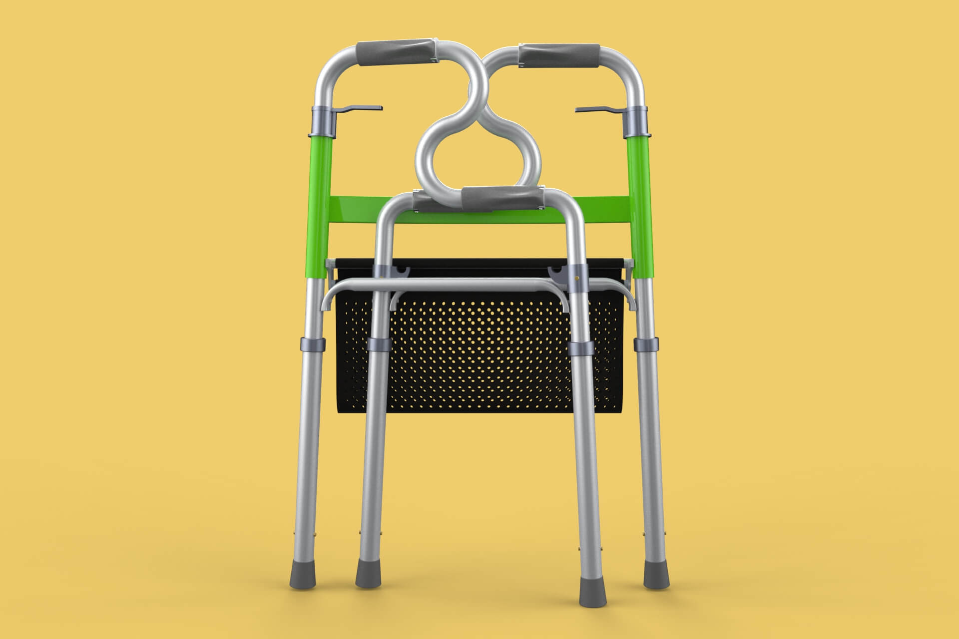 Folding Walker Seat Foldable Walking Frame Chair Stand Aids - 3D Model ...