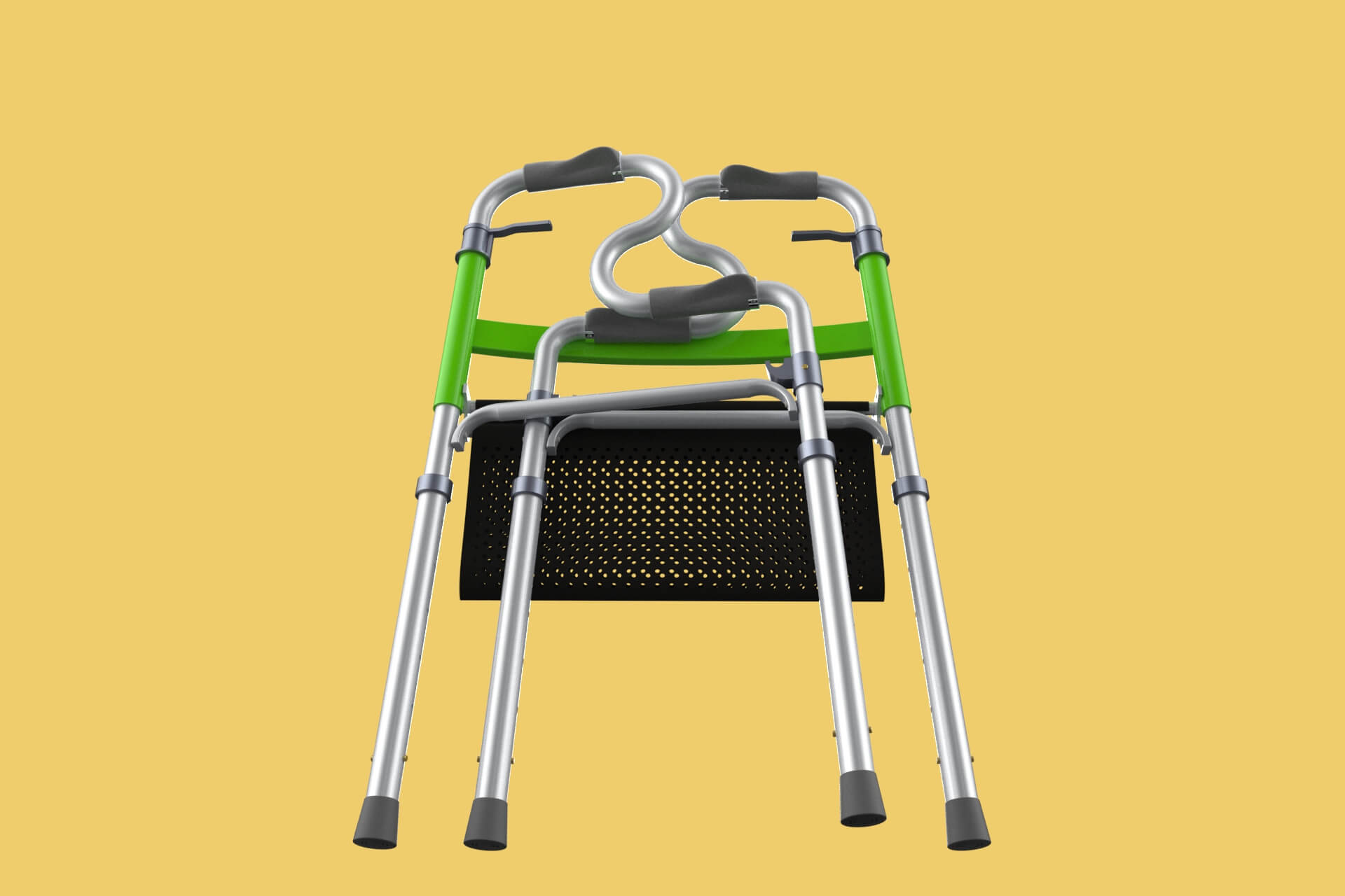 Folding Walker Seat Foldable Walking Frame Chair Stand Aids - 3D Model ...