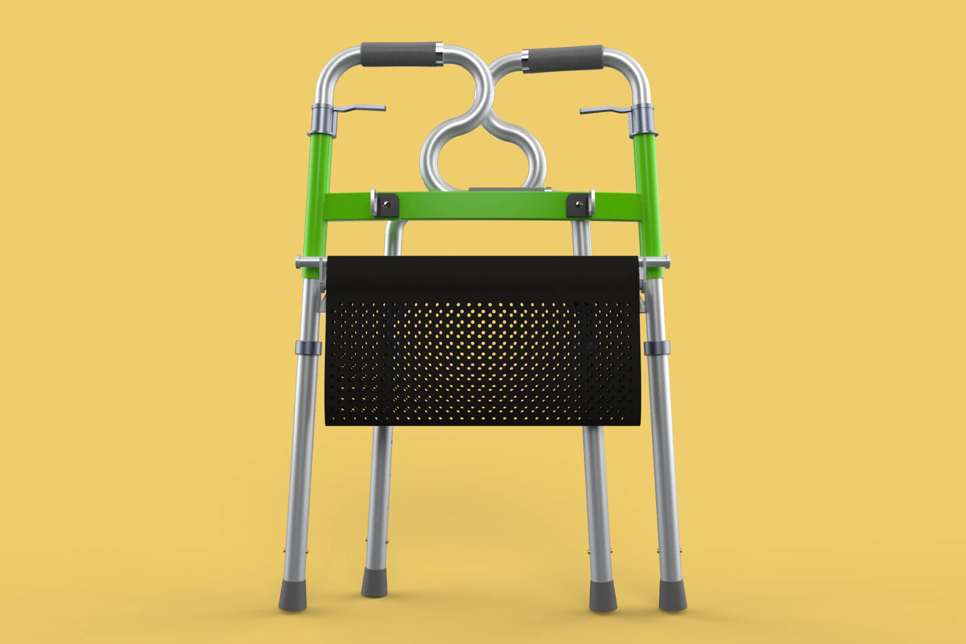 Folding Walker Seat Foldable Walking Frame Chair Stand Aids - 3D Model ...