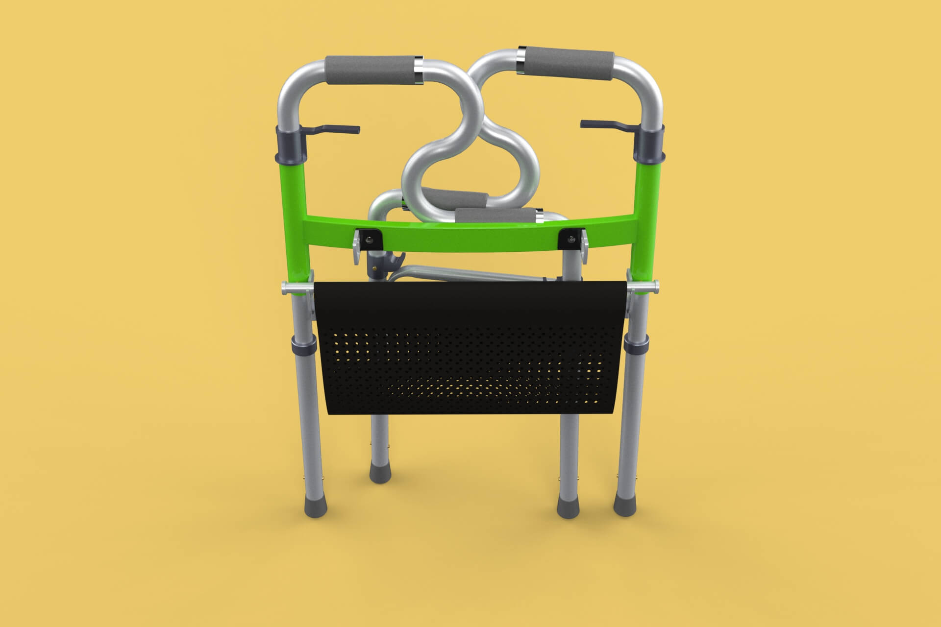 Folding Walker Seat Foldable Walking Frame Chair Stand Aids - 3D Model ...