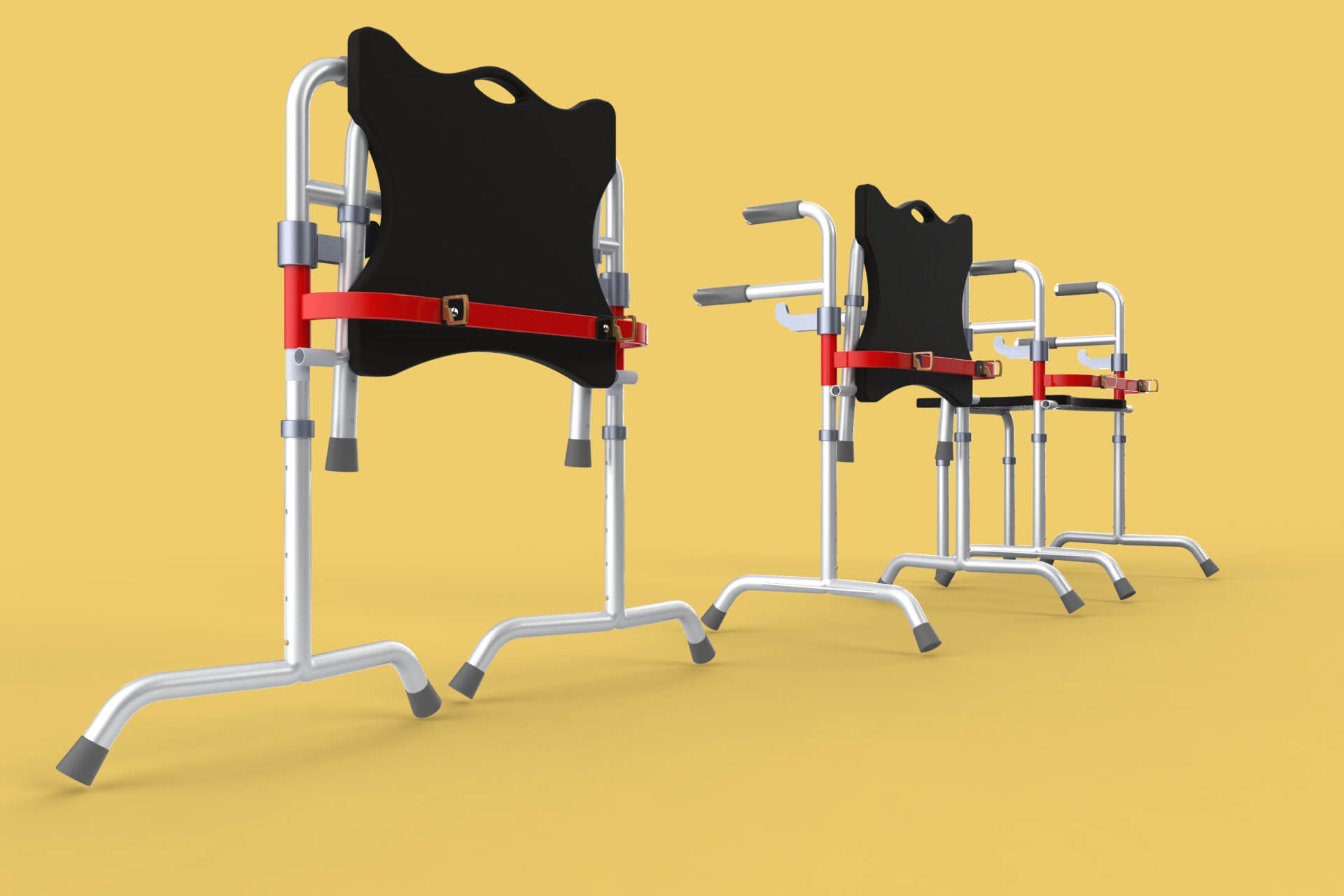 Folding Walking Frame Seat Foldable Walker Chair Stand Aids - 3D Model ...