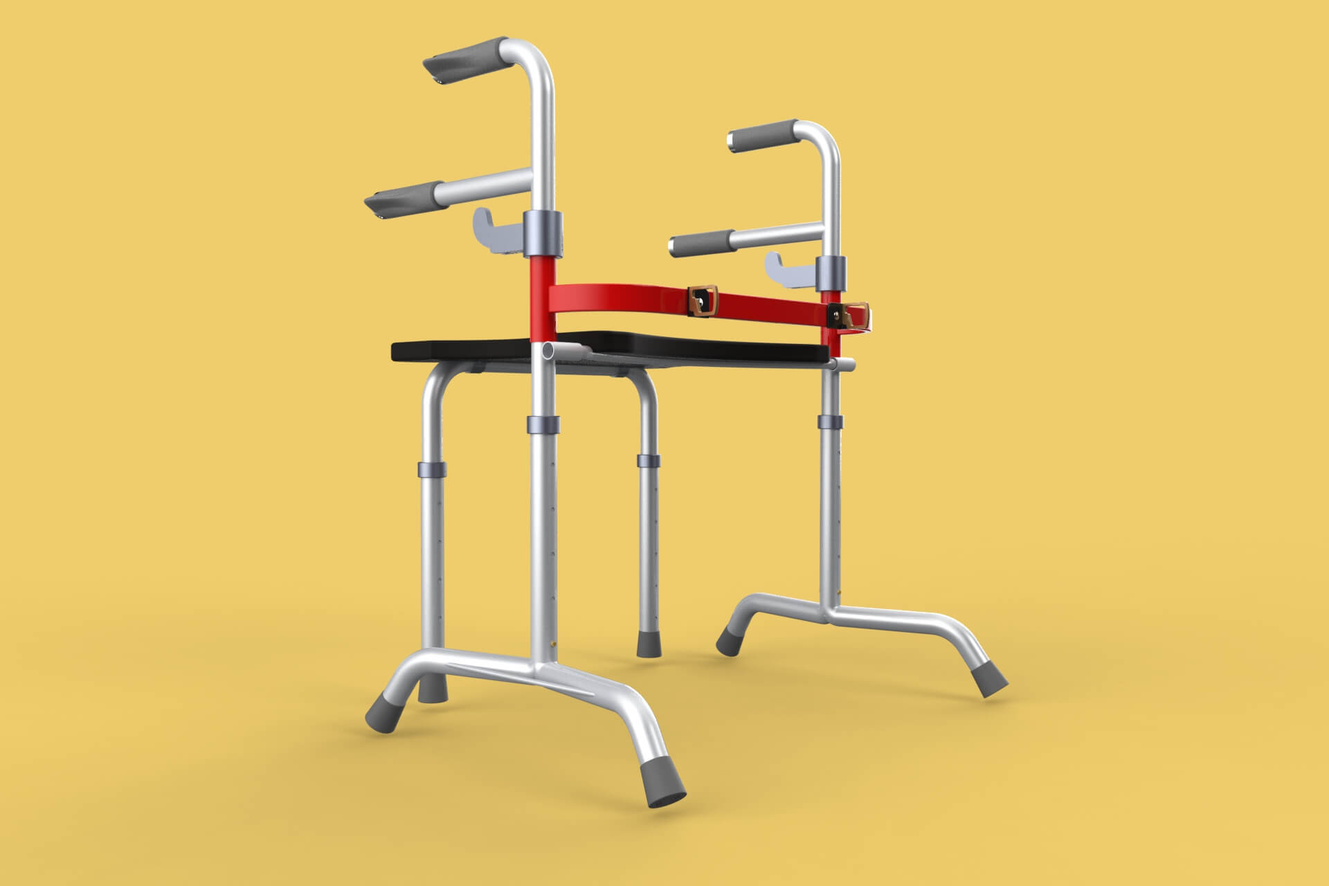 Folding Walking Frame Seat Foldable Walker Chair Stand Aids - 3D Model ...