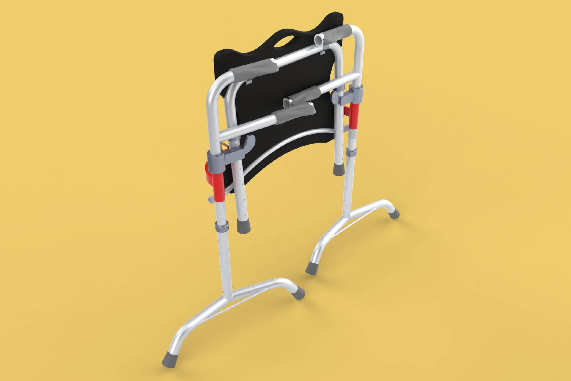Folding Walking Frame Seat Foldable Walker Chair Stand Aids - 3D Model ...