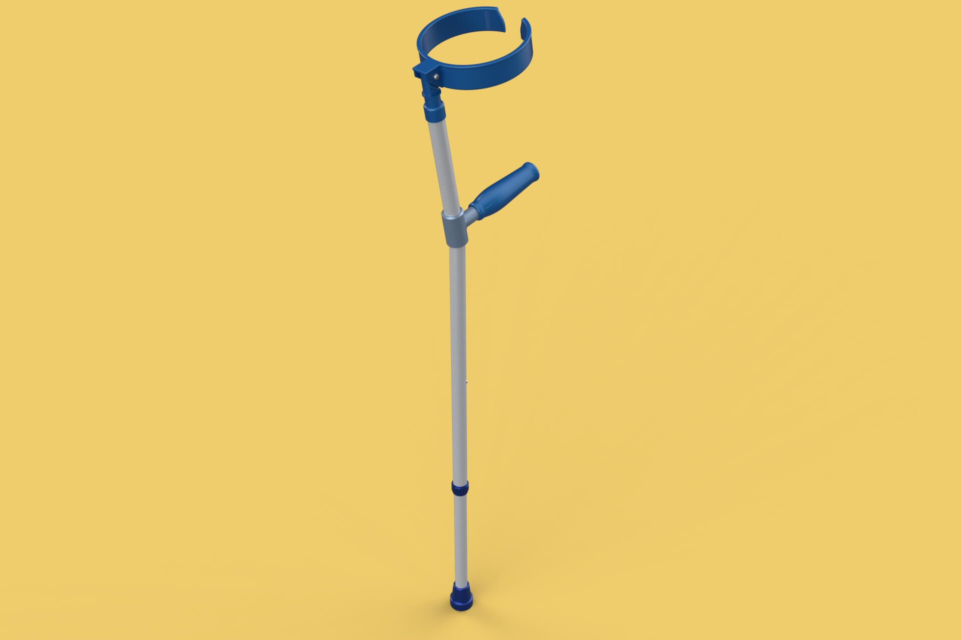 Forearm Crutch Elbow Arm Lofstrand Crutches Walking Stick - 3D Model by ...