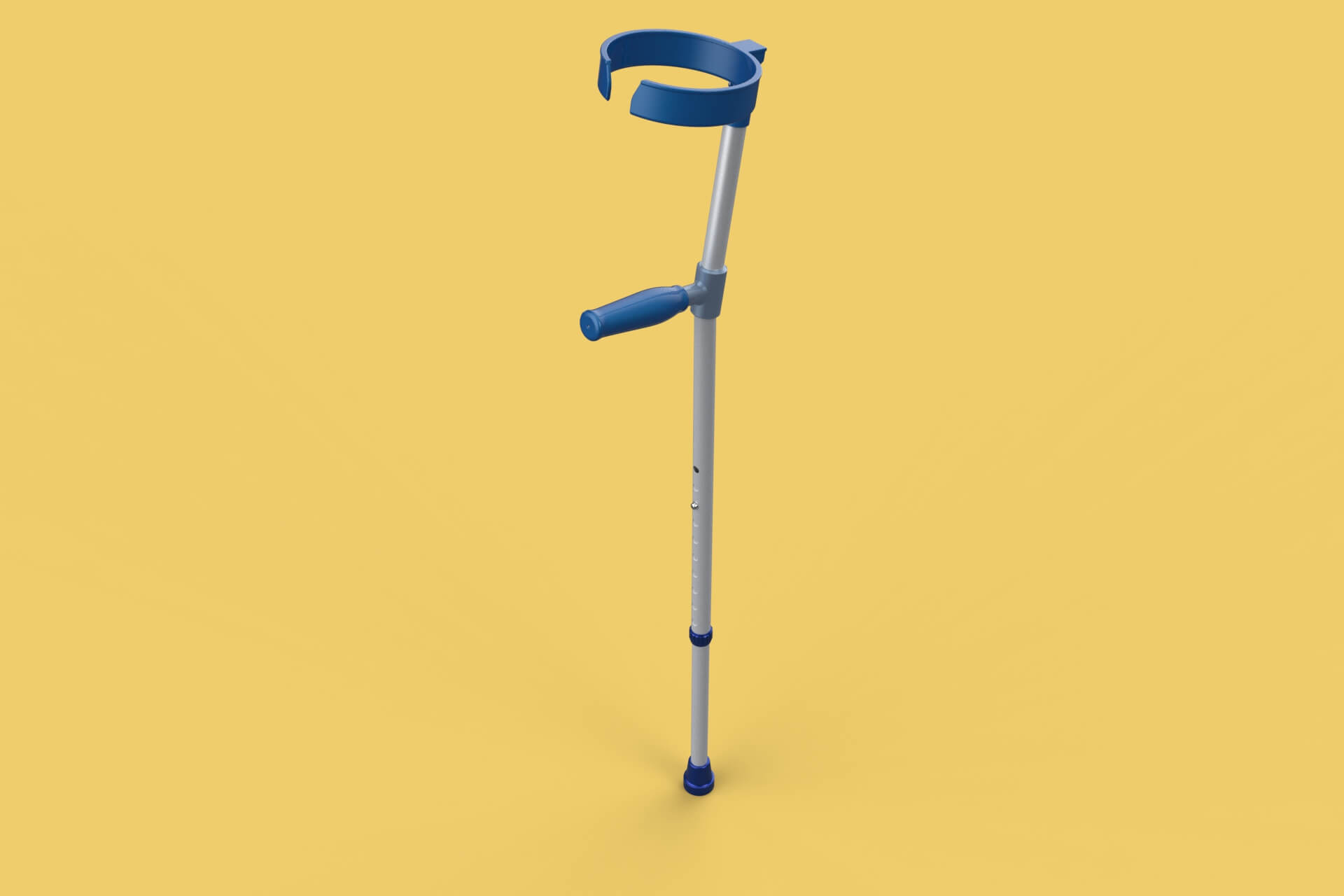 Forearm Crutch Elbow Arm Lofstrand Crutches Walking Stick - 3D Model by ...