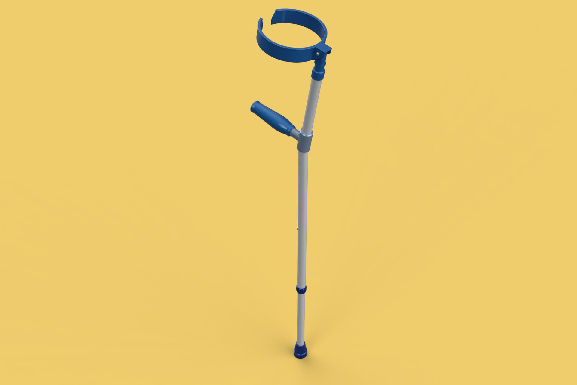 Forearm Crutch Elbow Arm Lofstrand Crutches Walking Stick - 3D Model by ...