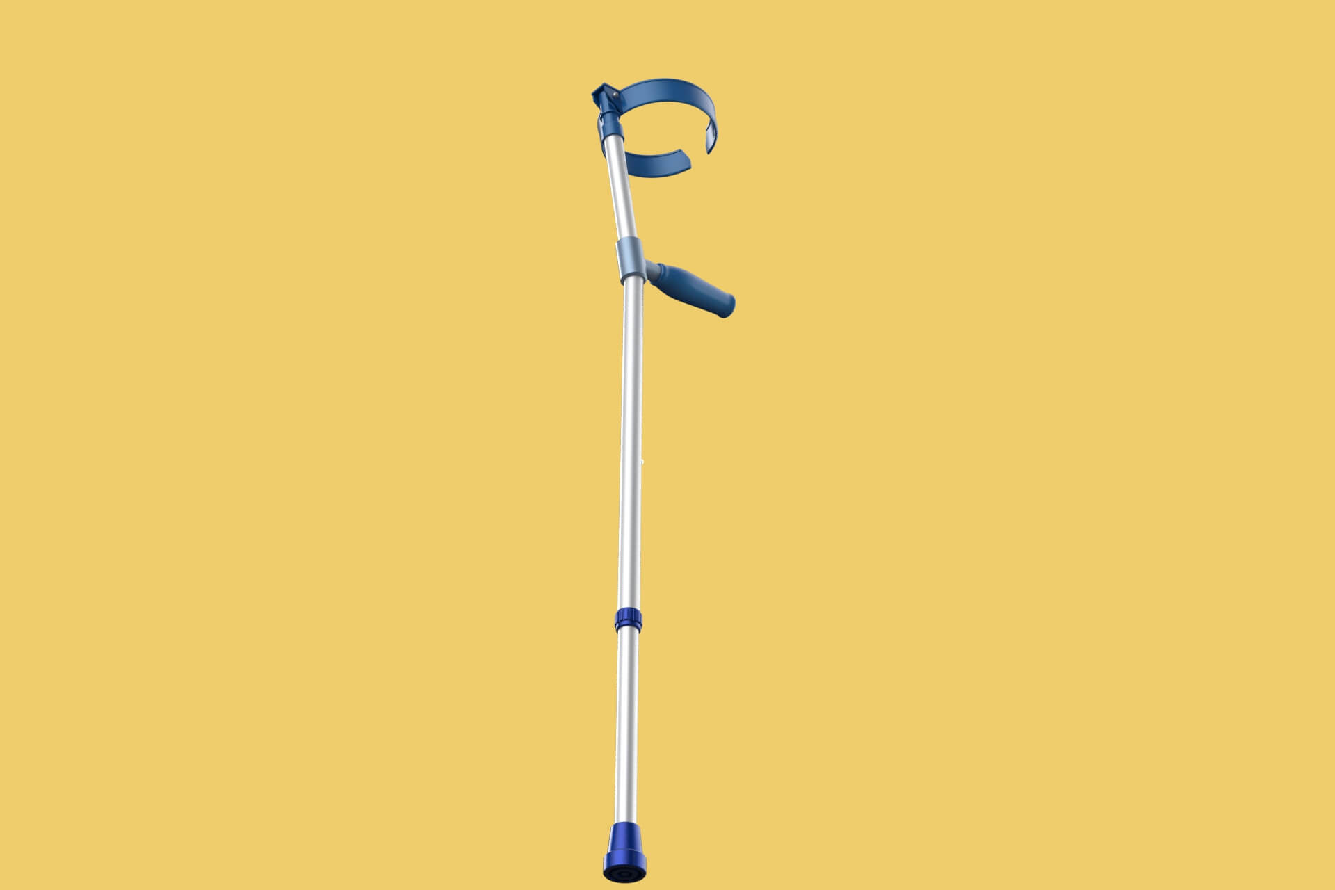 Forearm Crutch Elbow Arm Lofstrand Crutches Walking Stick - 3D Model by ...