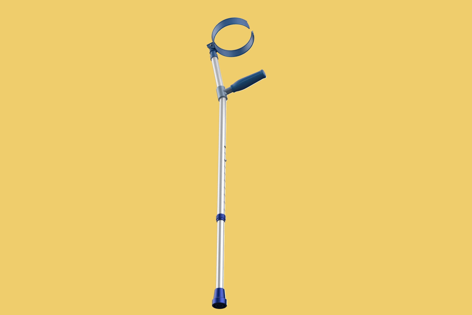 Forearm Crutch Elbow Arm Lofstrand Crutches Walking Stick - 3D Model by ...