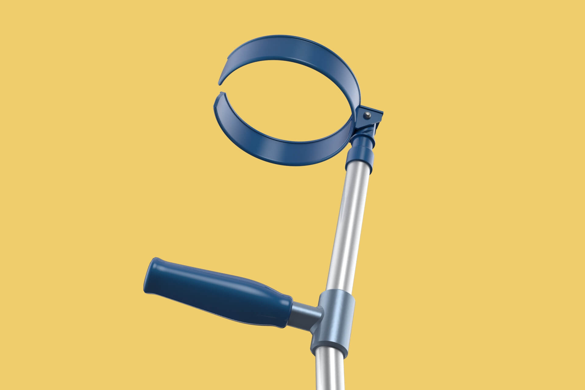 Forearm Crutch Elbow Arm Lofstrand Crutches Walking Stick - 3D Model by ...