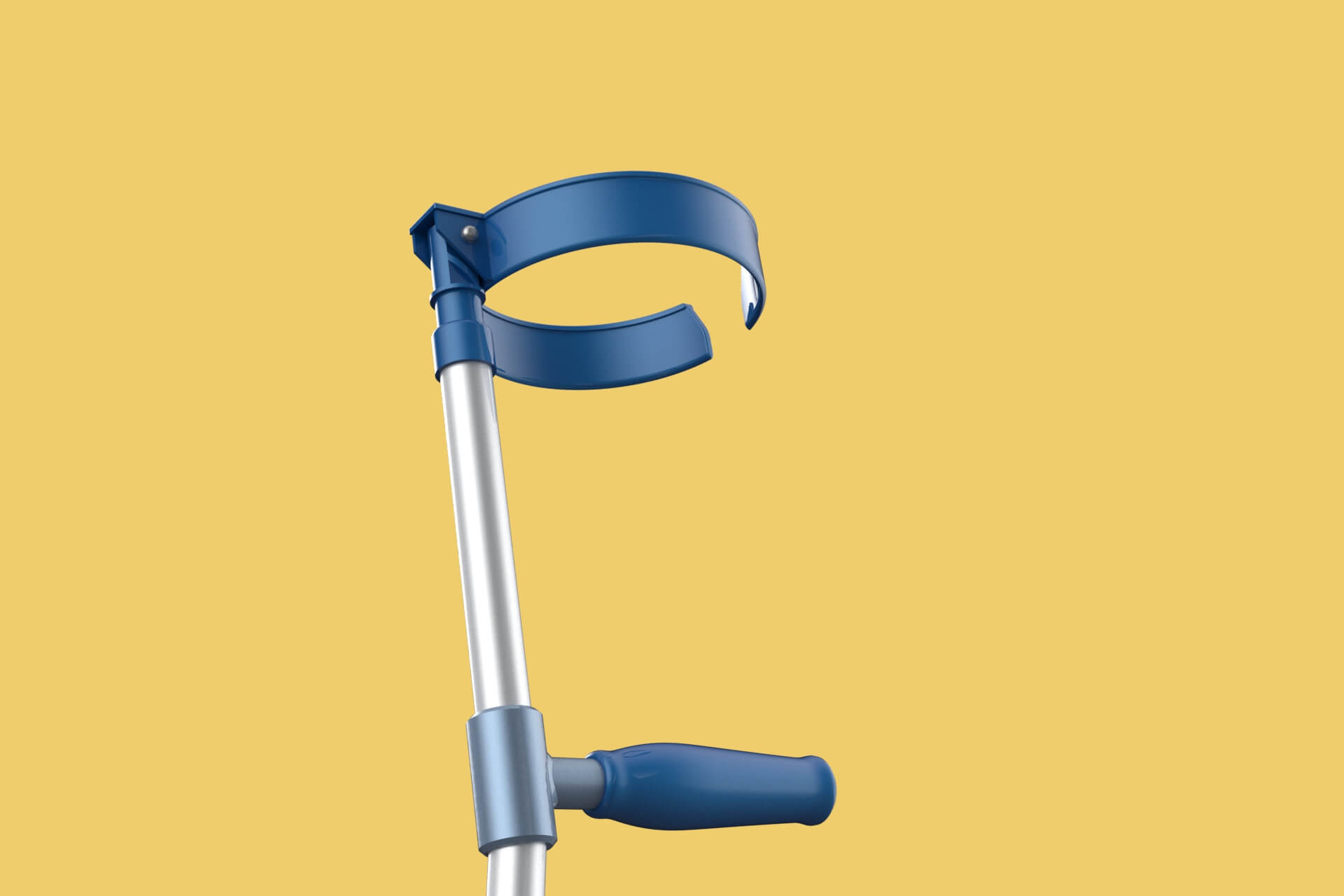 Forearm Crutch Elbow Arm Lofstrand Crutches Walking Stick - 3D Model by ...