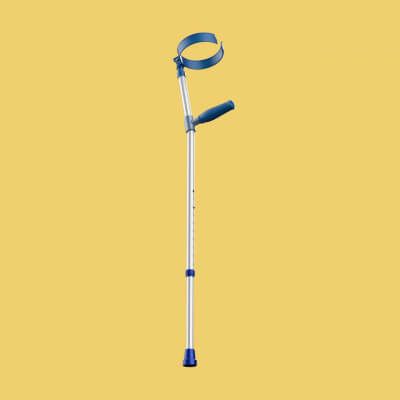 Forearm Crutch Elbow Arm Lofstrand Crutches Walking Stick - 3D Model by ...