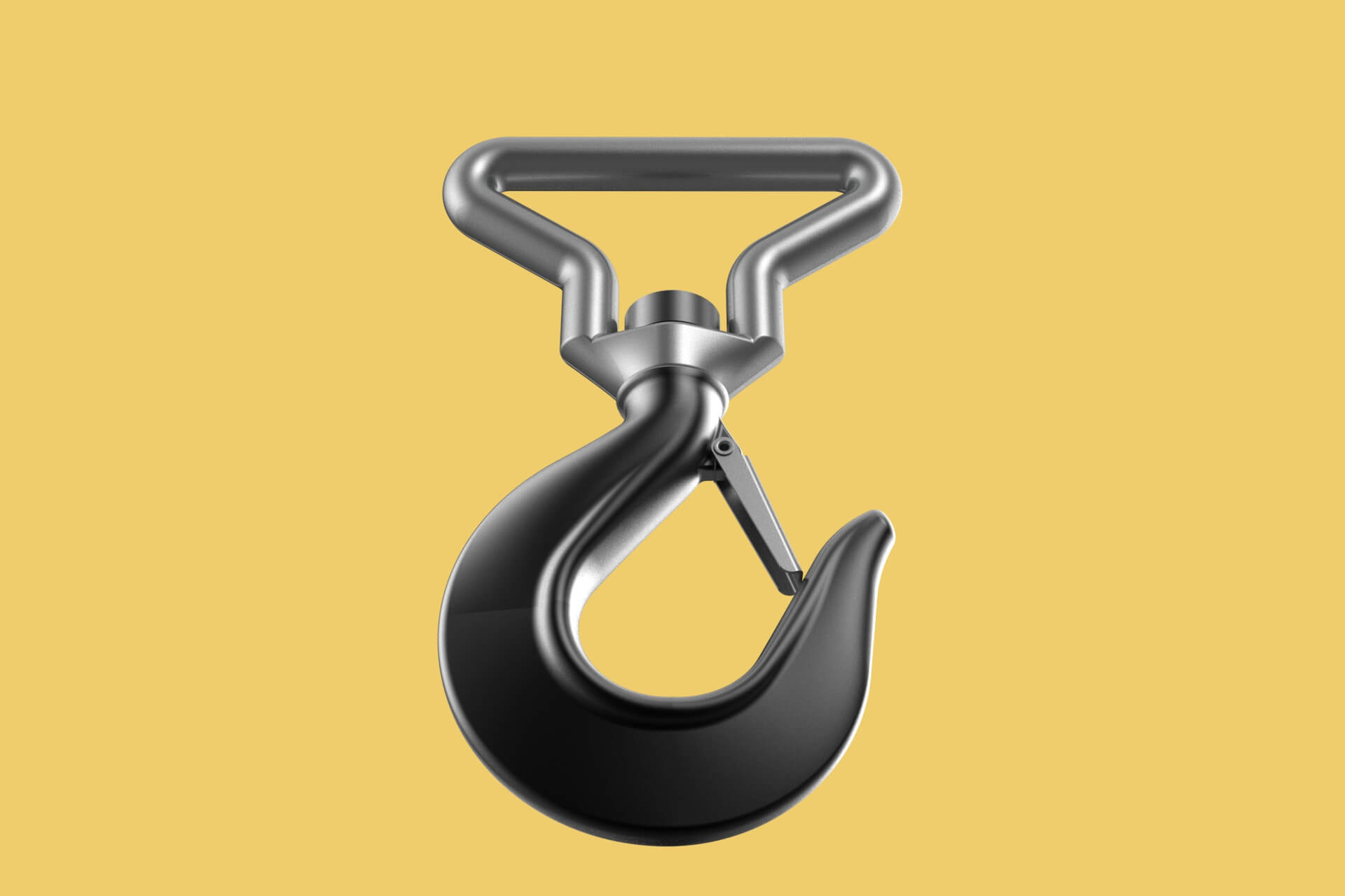 Forged Single Lifting Crane Ton Hook Hoist Latch Alloy Steel - 3D Model ...