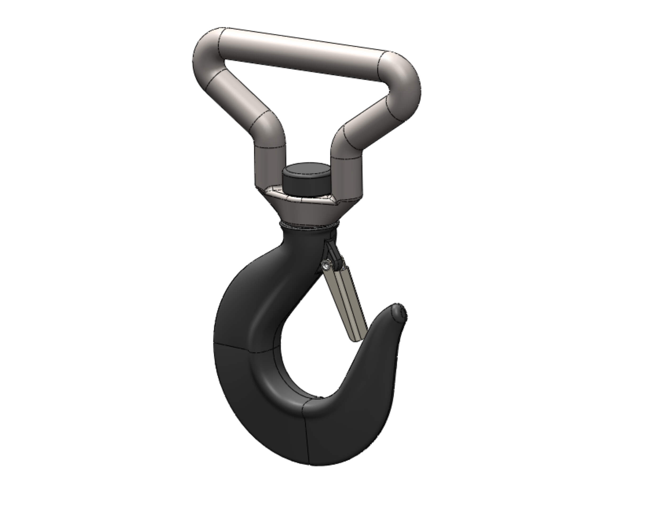 Forged Single Lifting Crane Ton Hook Hoist Latch Alloy Steel - 3D Model ...