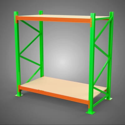 Frame Rack Shelf Warehouse Metal Modular Shelving Storages - 3D Model ...