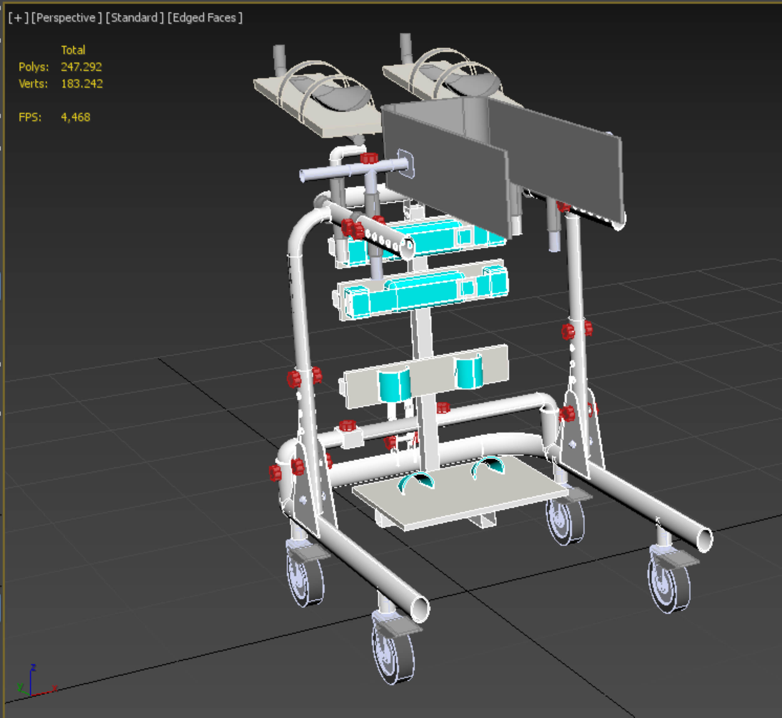 Gait Trainer Swing Rehab Walk Exercise Aids Stand Pediatric - 3D Model ...