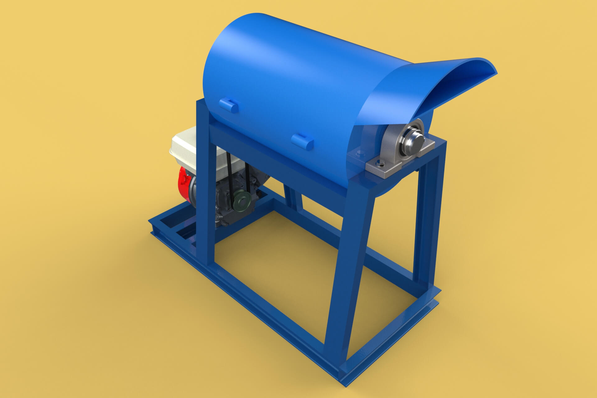 Garbage Shredder Crusher Machine Waste Rubbish Cut Composter - 3D Model ...