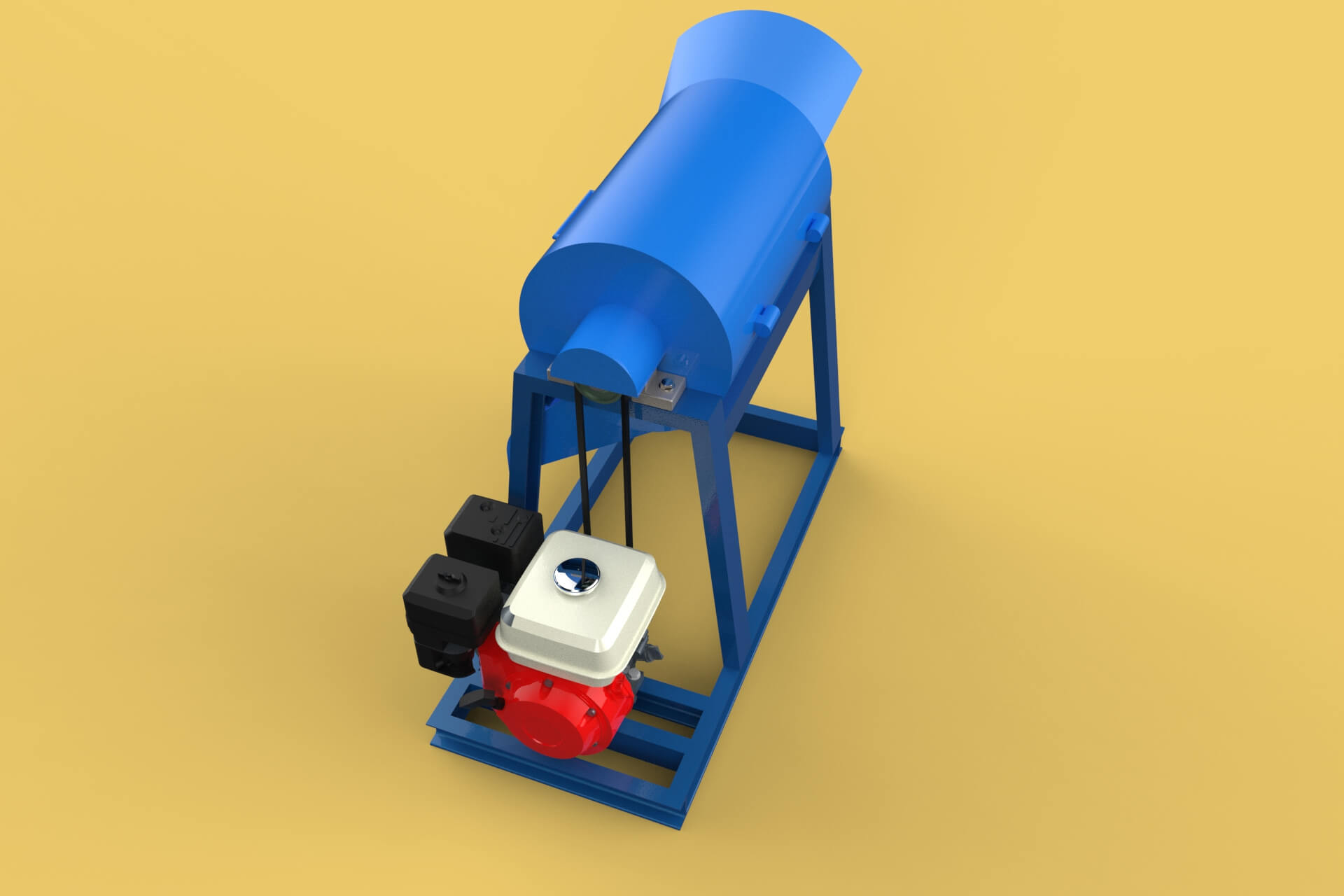 Garbage Shredder Crusher Machine Waste Rubbish Cut Composter - 3D Model ...