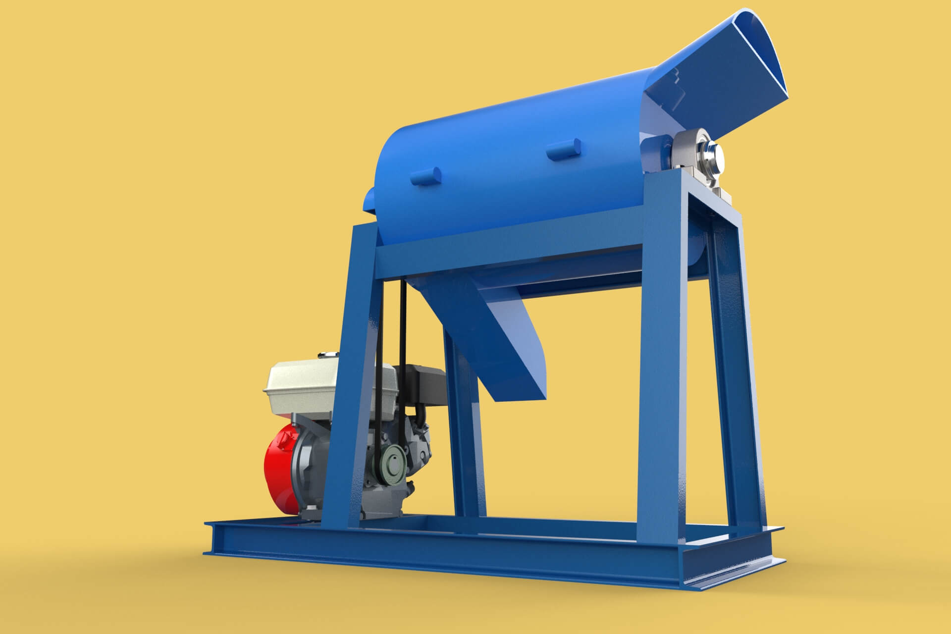 Garbage Shredder Crusher Machine Waste Rubbish Cut Composter - 3D Model ...