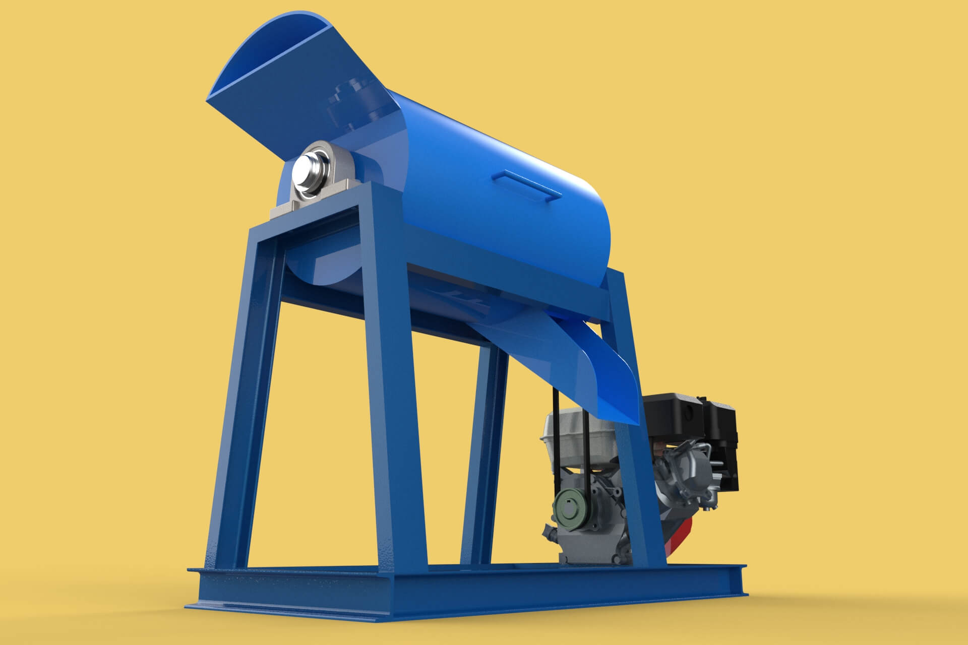 Garbage Shredder Crusher Machine Waste Rubbish Cut Composter - 3D Model ...