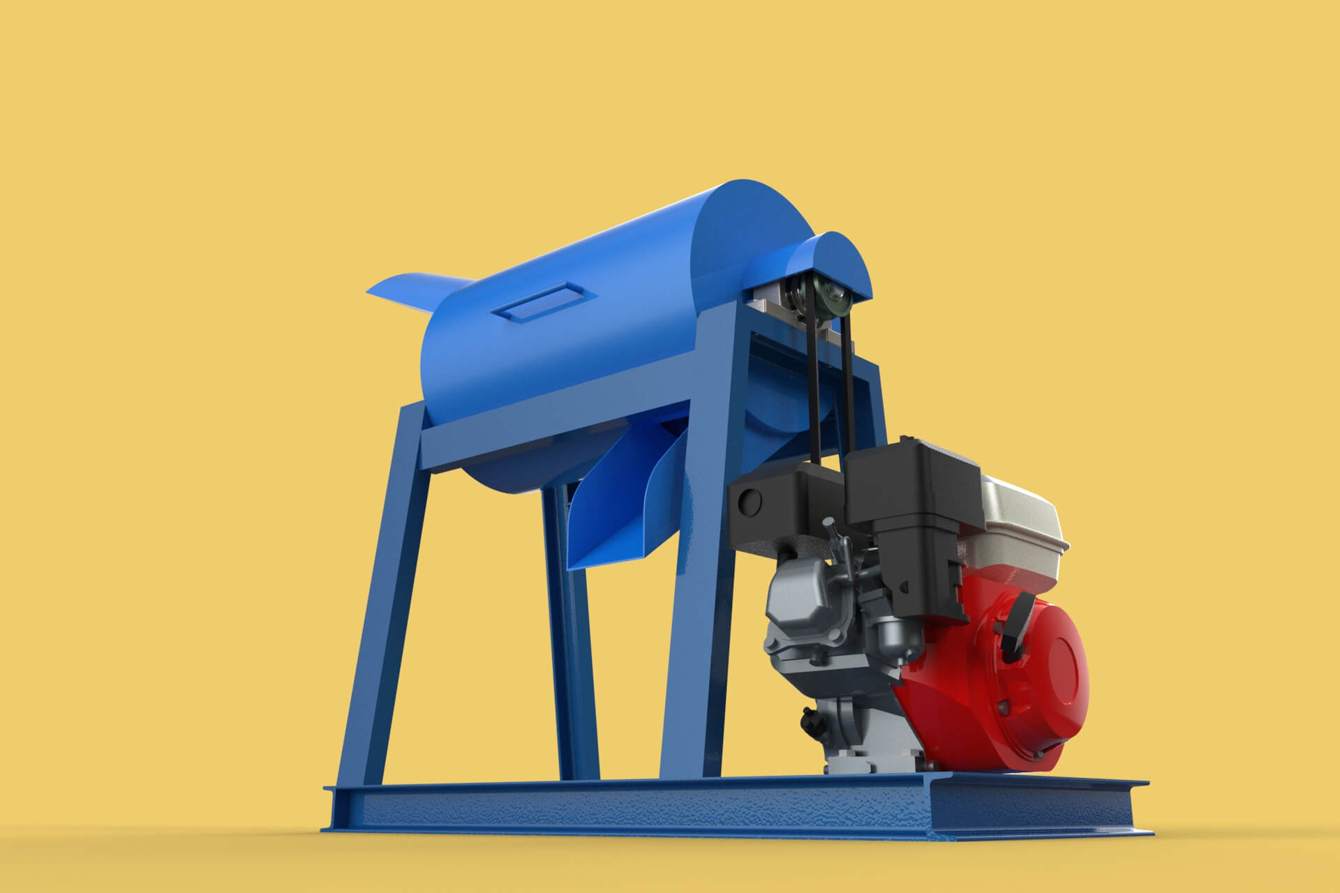 Garbage Shredder Crusher Machine Waste Rubbish Cut Composter - 3D Model ...