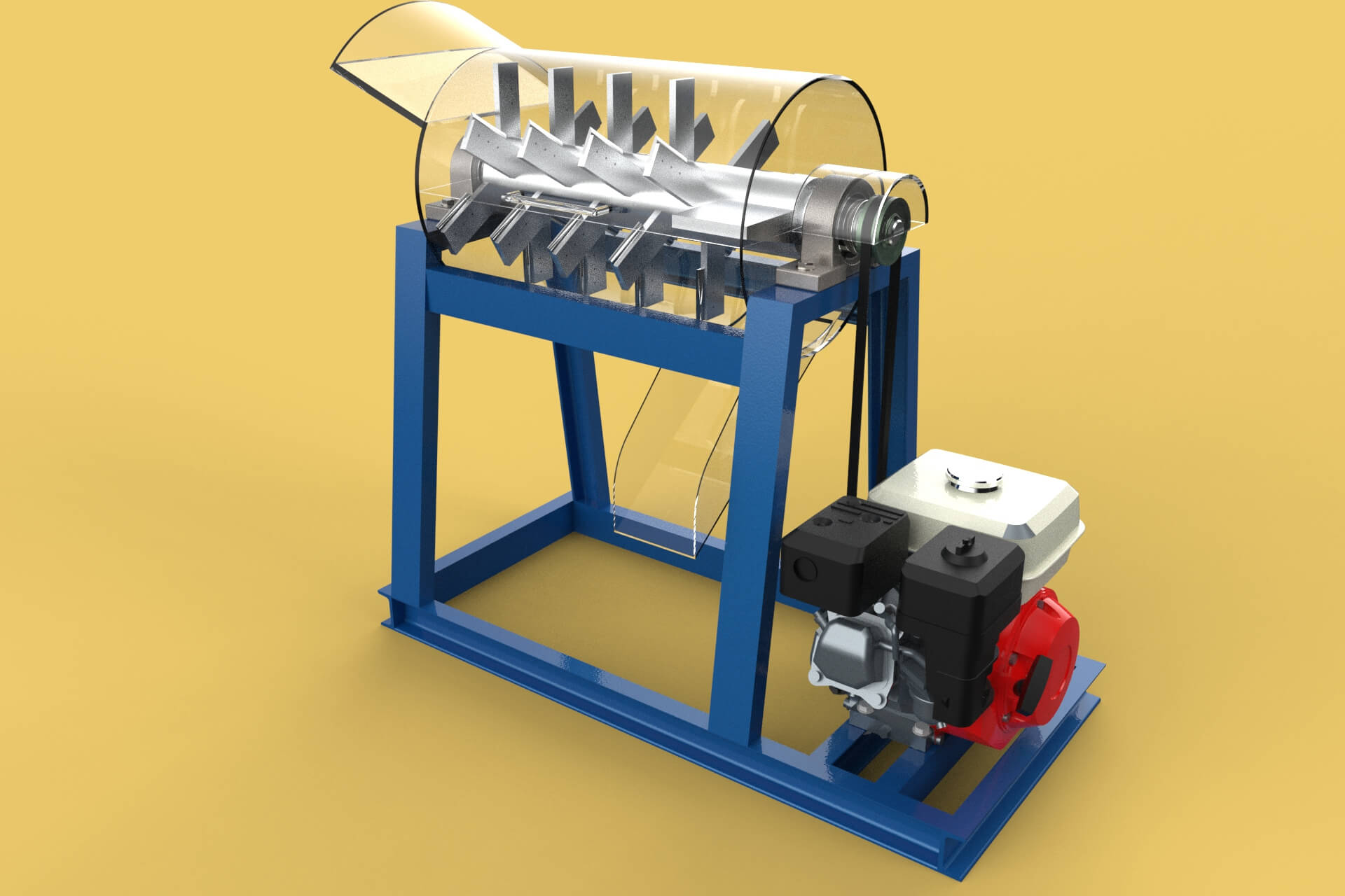 Garbage Shredder Crusher Machine Waste Rubbish Cut Composter - 3D Model ...