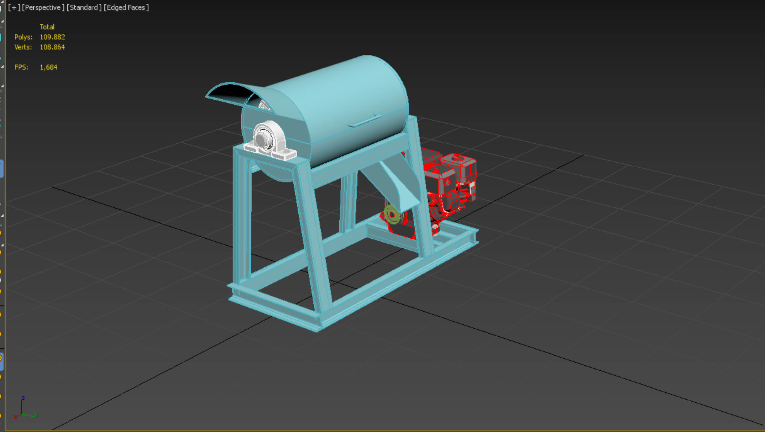 Garbage Shredder Crusher Machine Waste Rubbish Cut Composter - 3D Model ...