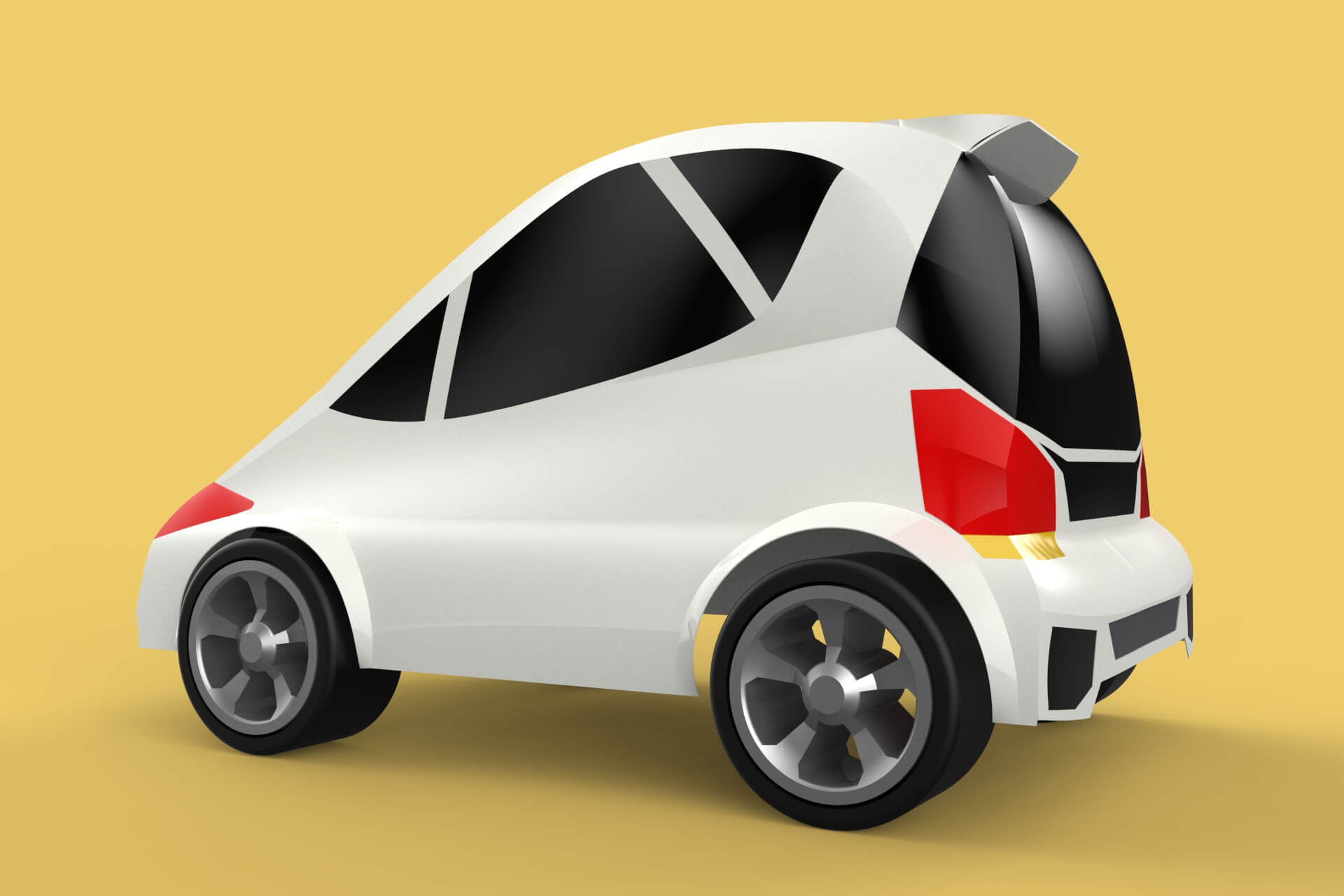 General Cartoon Stylized City Car Unbranded - 3D Model by surf3d