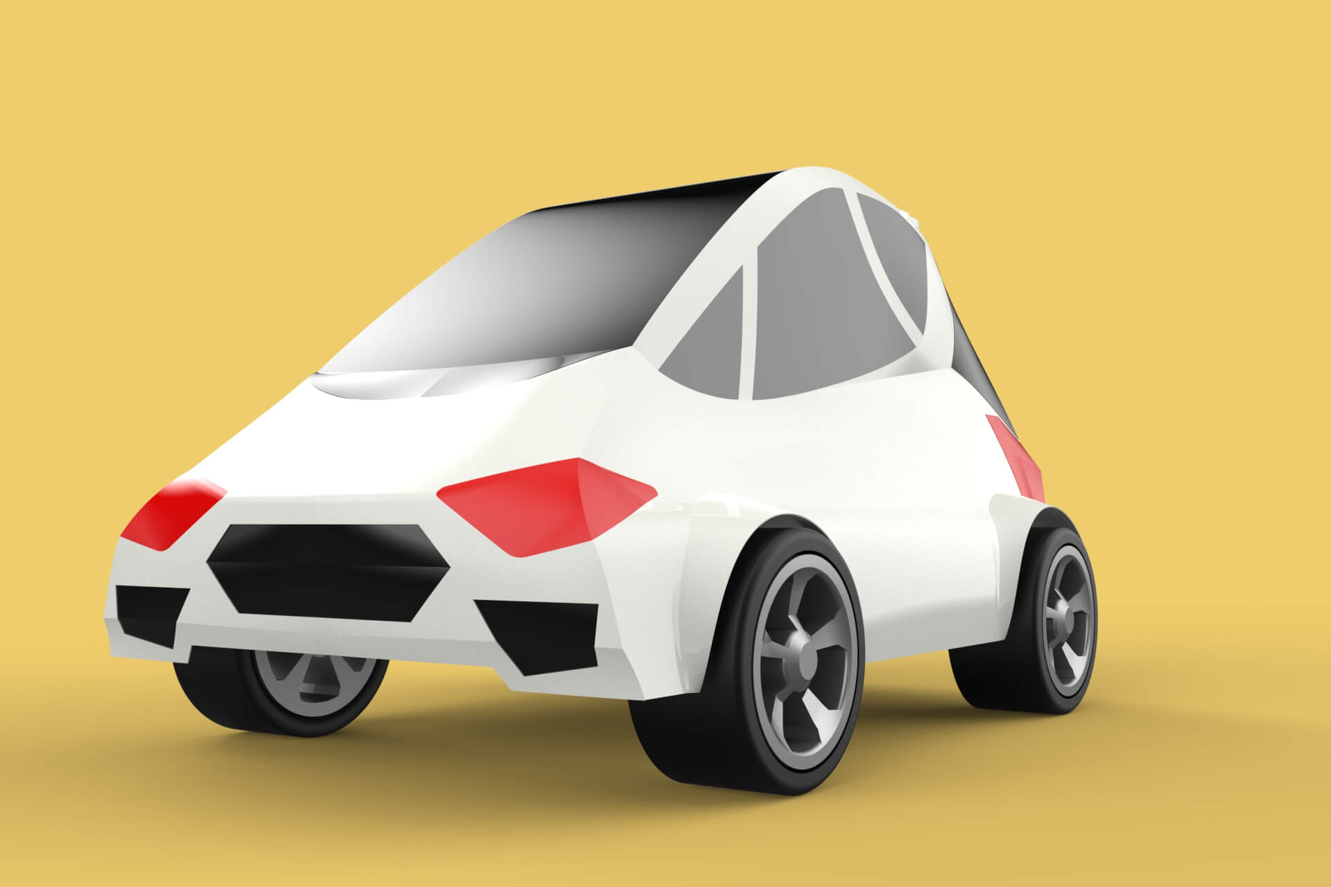 General Cartoon Stylized City Car Unbranded - 3D Model by surf3d