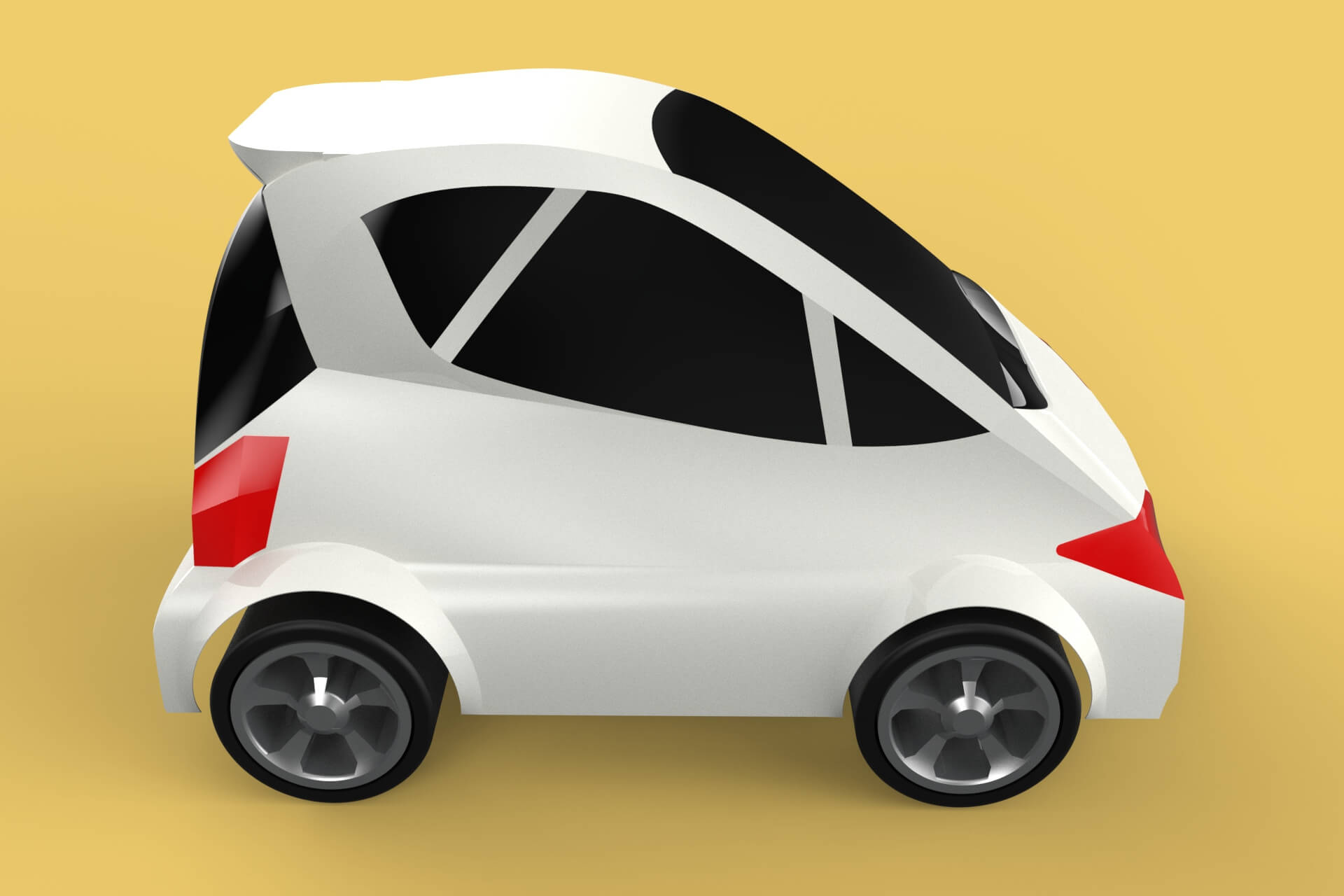 General Cartoon Stylized City Car Unbranded - 3D Model by surf3d