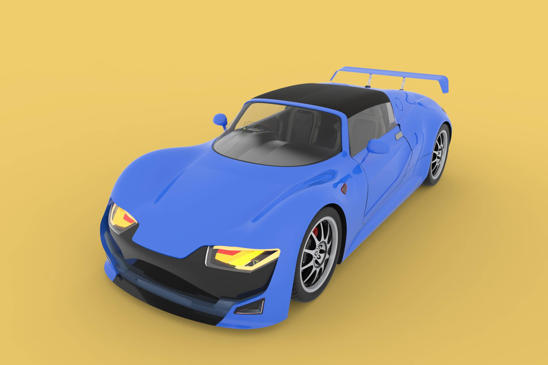 Generic Electric Sport Car EV Convertible - 3D Model by surf3d