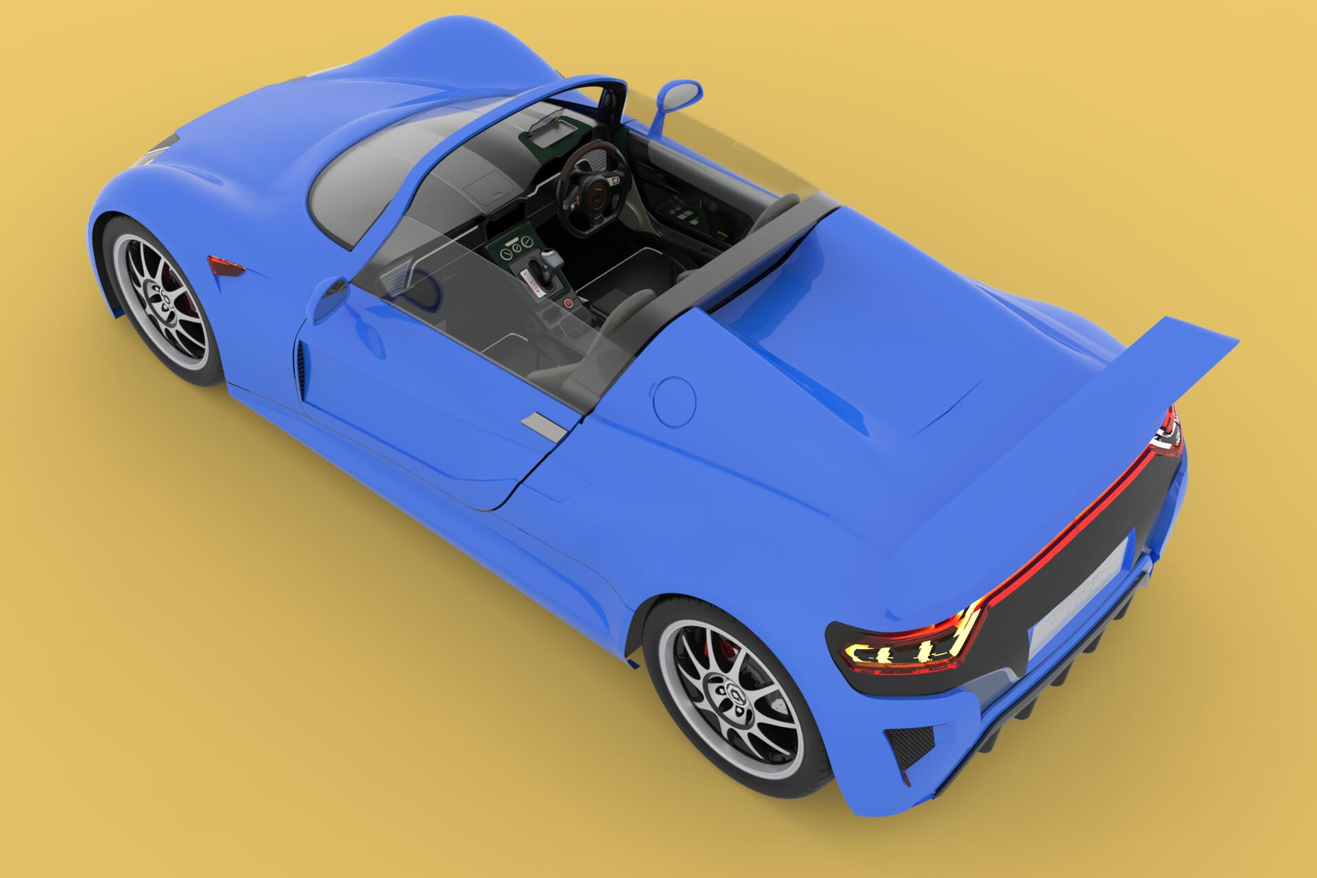Generic Electric Sport Car EV Convertible - 3D Model by surf3d