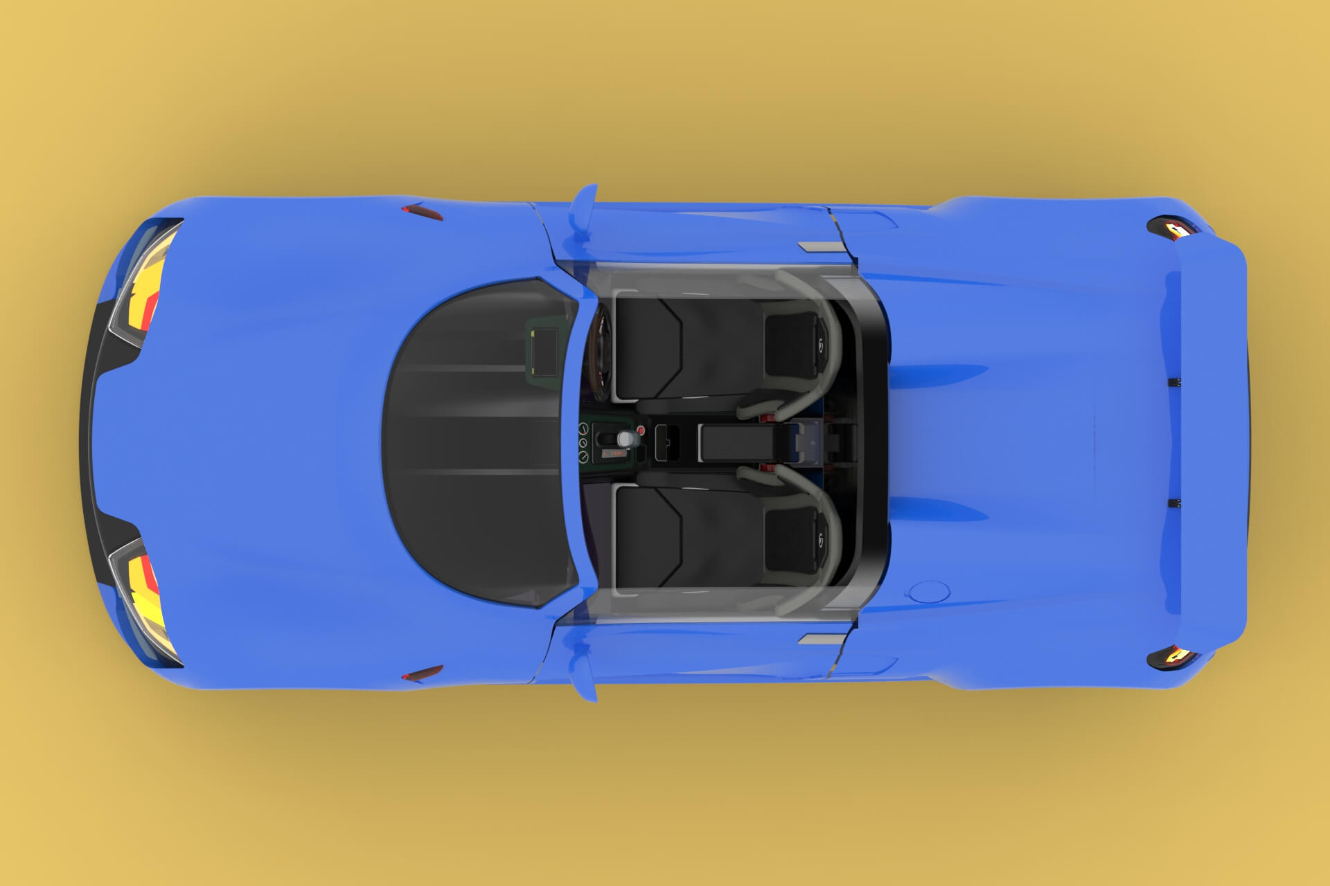 Generic Electric Sport Car EV Convertible - 3D Model by surf3d