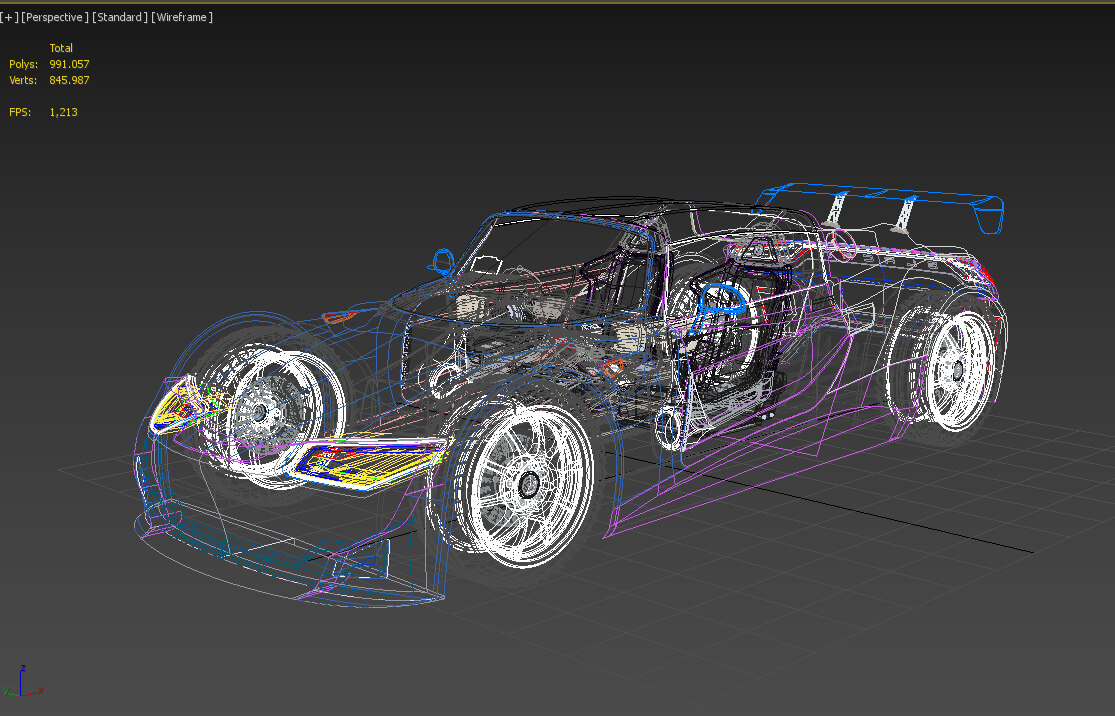 Generic Electric Sport Car EV Convertible - 3D Model by surf3d