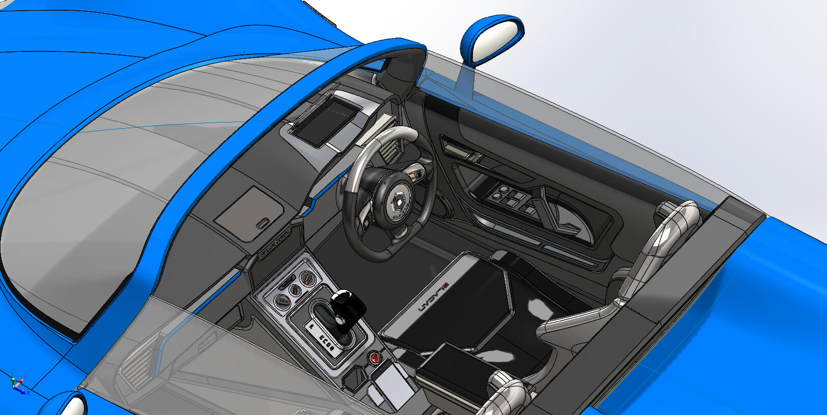 Generic Electric Sport Car EV Convertible - 3D Model by surf3d