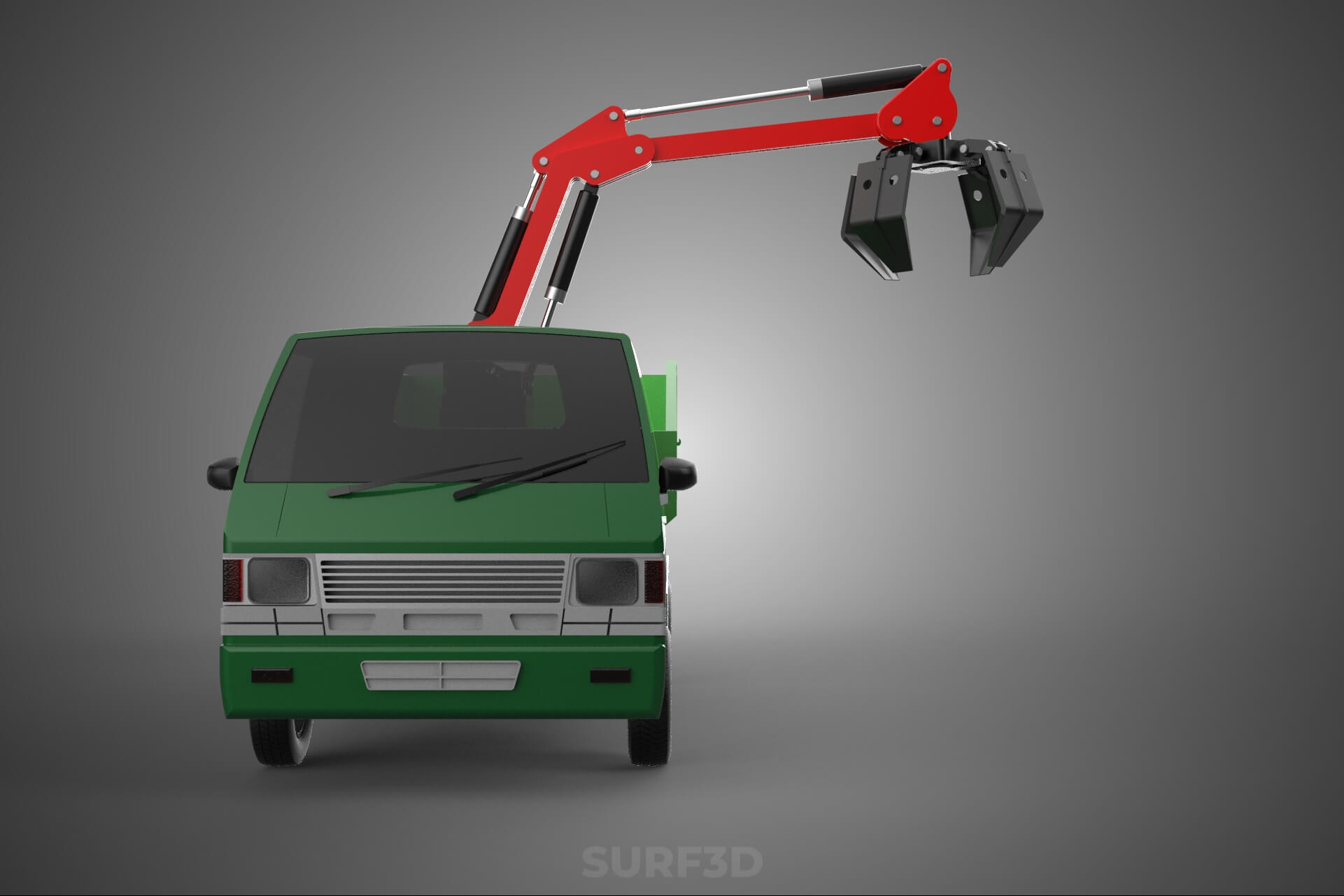 Grapple Truck Wood Log Tree Loader Crane Lift Grabber Pickup - 3D Model ...