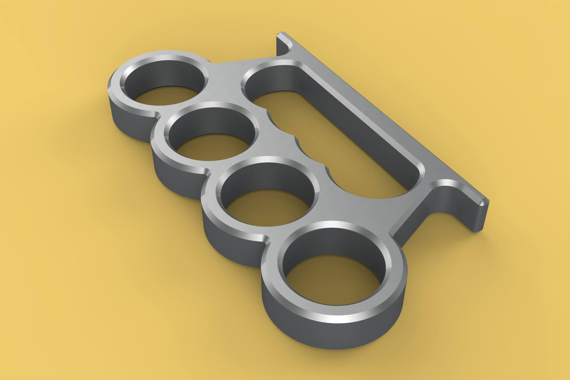 Hand Brass Knuckles Knuckle Duster Self Defense Fist Grip - 3D Model by ...