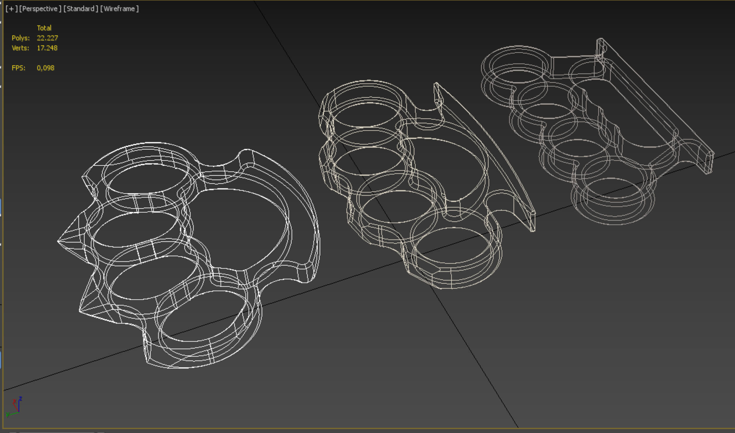 Hand Brass Knuckles Knuckle Duster Self Defense Fist Grip - 3D Model by ...