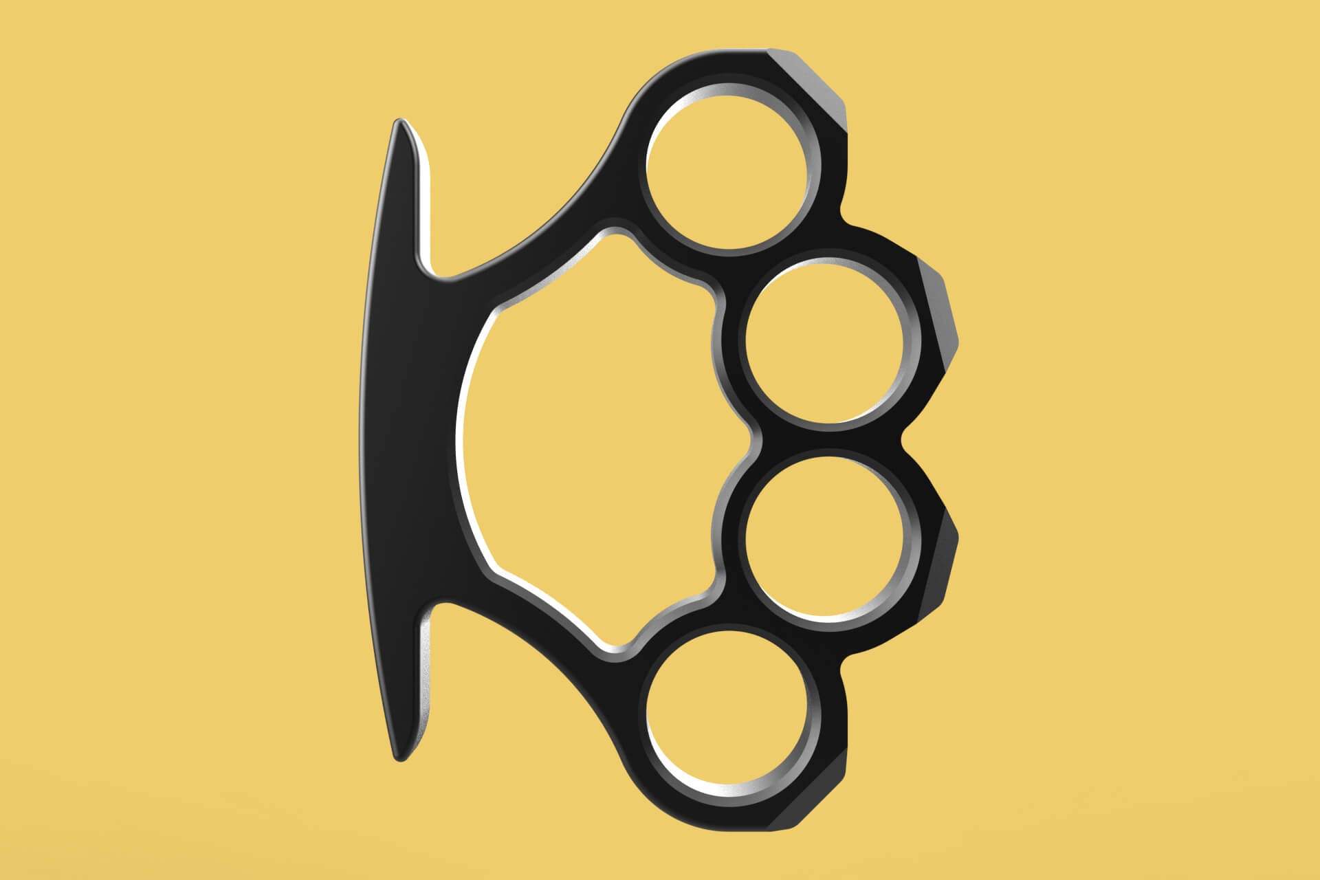 Hand Knuckle Duster Self Defense Brass Knuckles Fist Load - 3D Model by ...