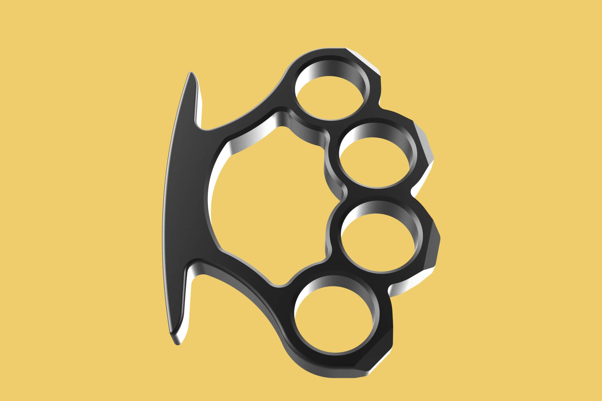 Hand Knuckle Duster Self Defense Brass Knuckles Fist Load - 3D Model by ...