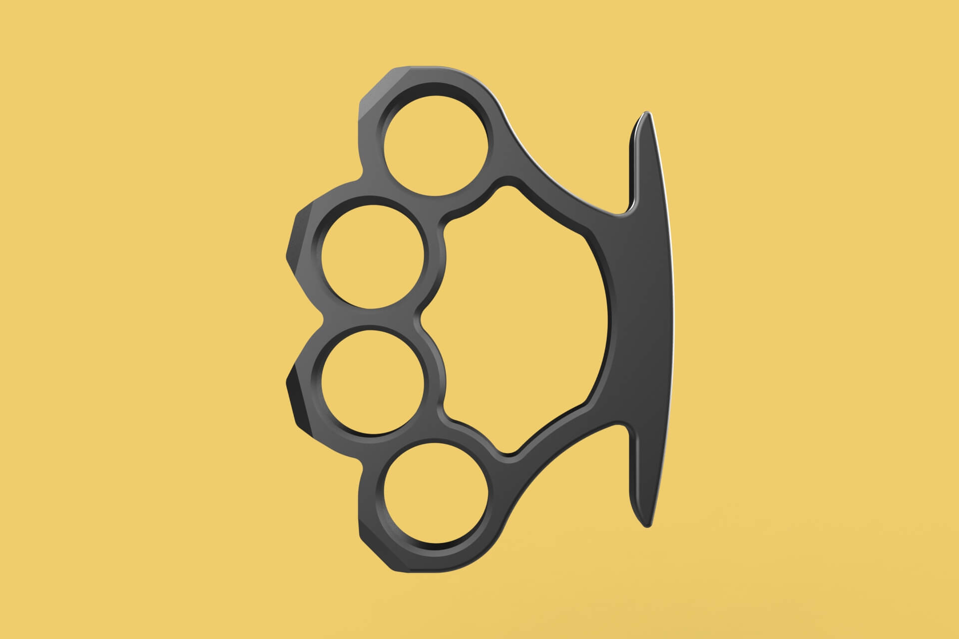 Hand Knuckle Duster Self Defense Brass Knuckles Fist Load - 3D Model by ...