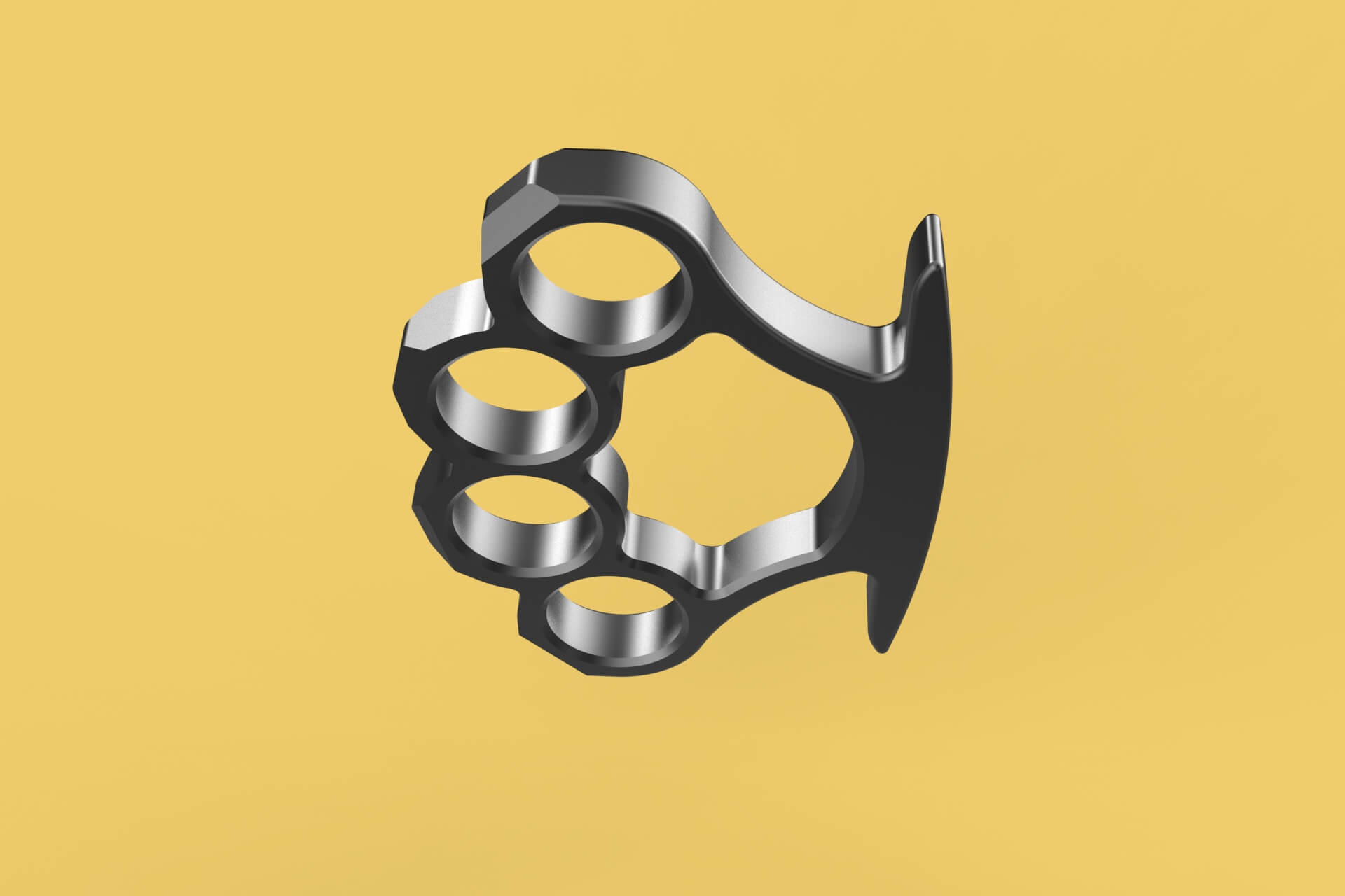 Hand Knuckle Duster Self Defense Brass Knuckles Fist Load - 3D Model by ...