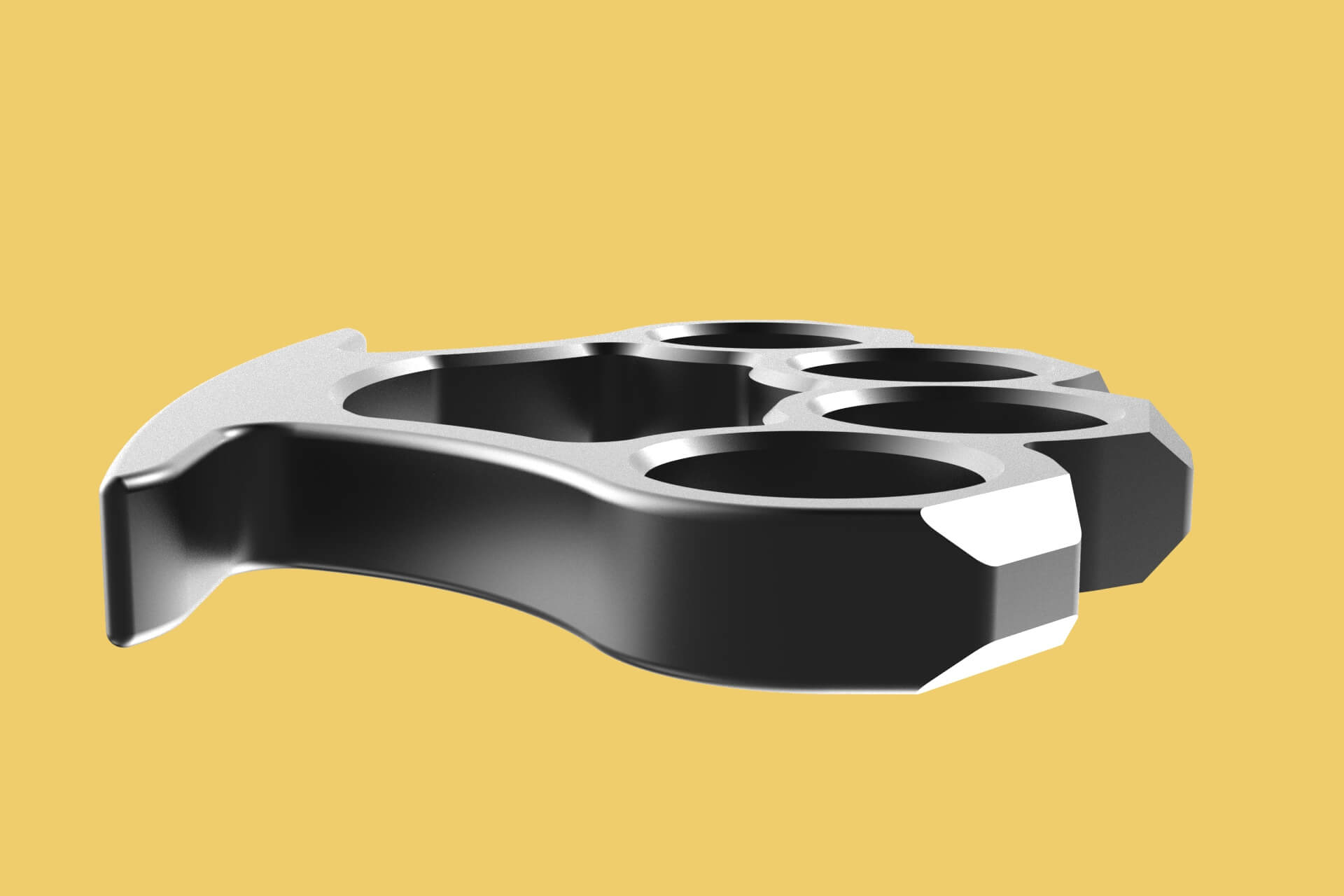 Hand Knuckle Duster Self Defense Brass Knuckles Fist Load - 3D Model by ...