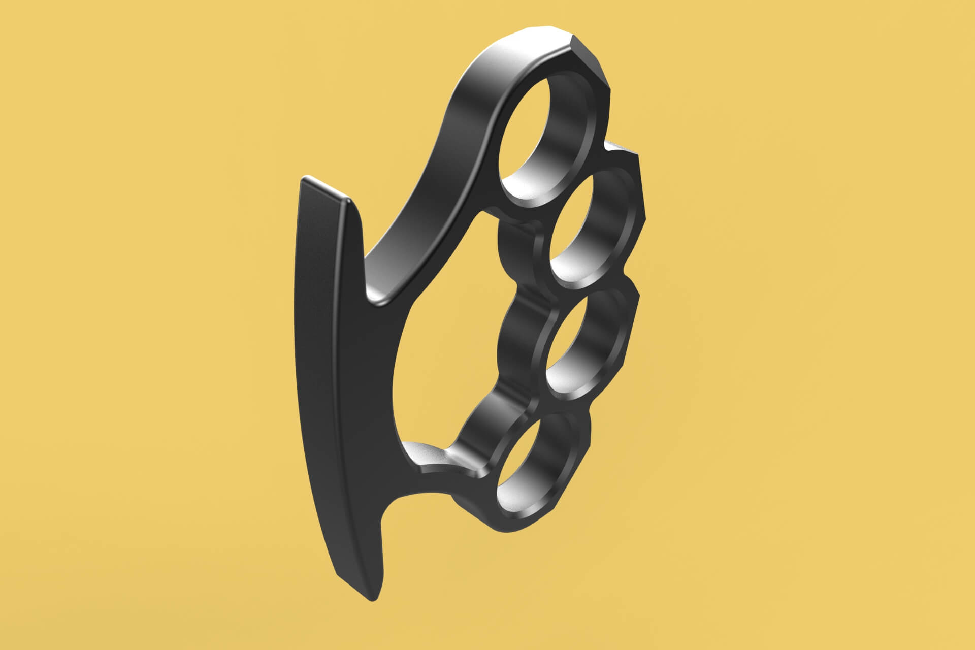 Hand Knuckle Duster Self Defense Brass Knuckles Fist Load - 3D Model by ...