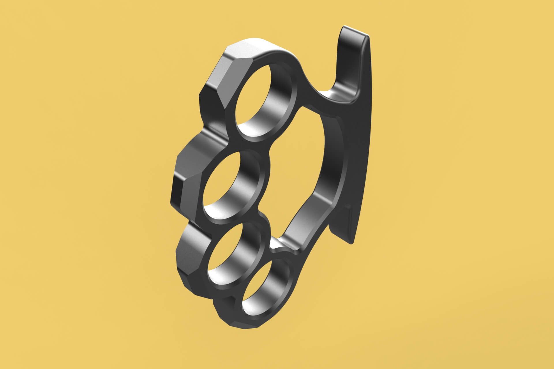 Hand Knuckle Duster Self Defense Brass Knuckles Fist Load - 3D Model by ...