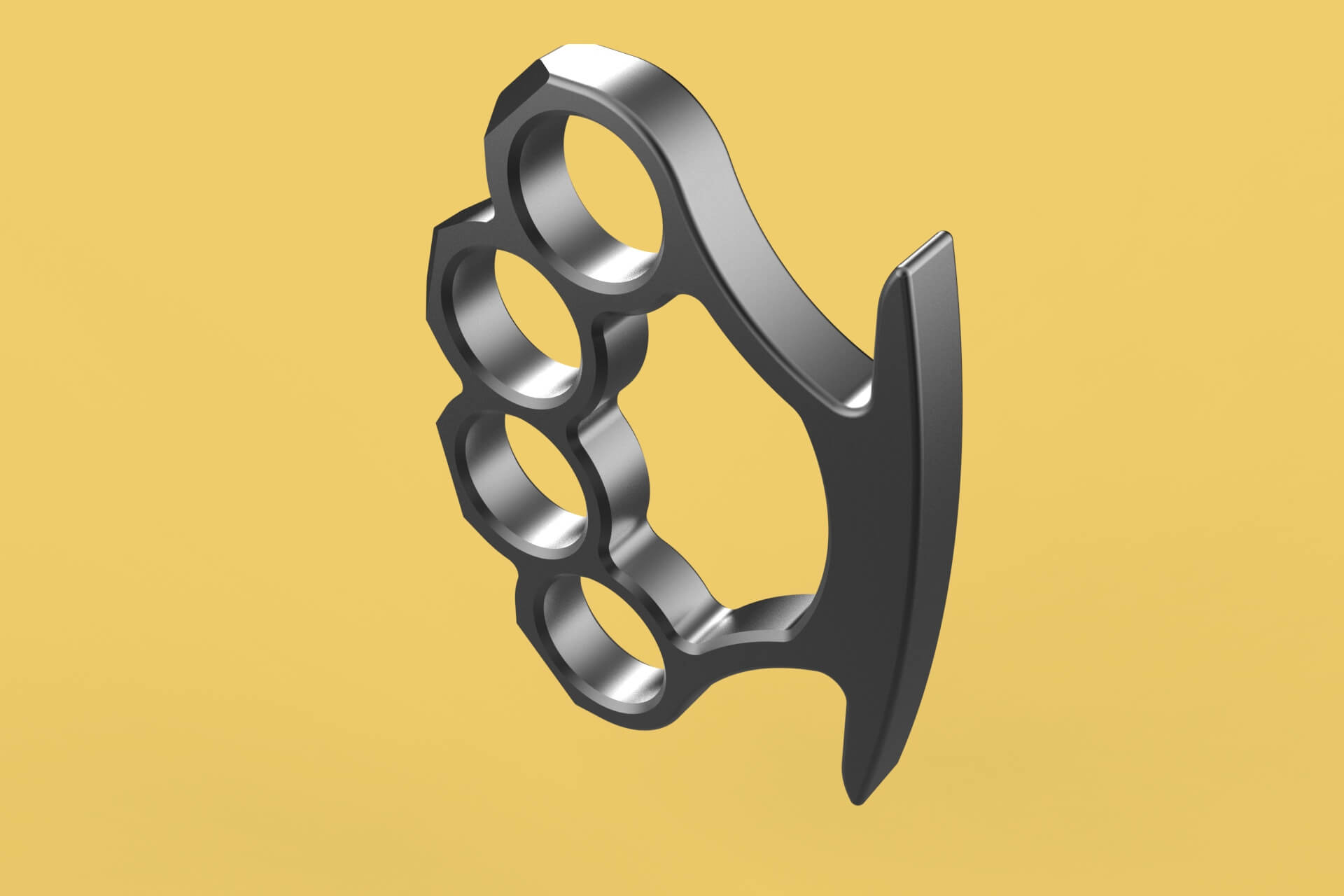 Hand Knuckle Duster Self Defense Brass Knuckles Fist Load - 3D Model by ...