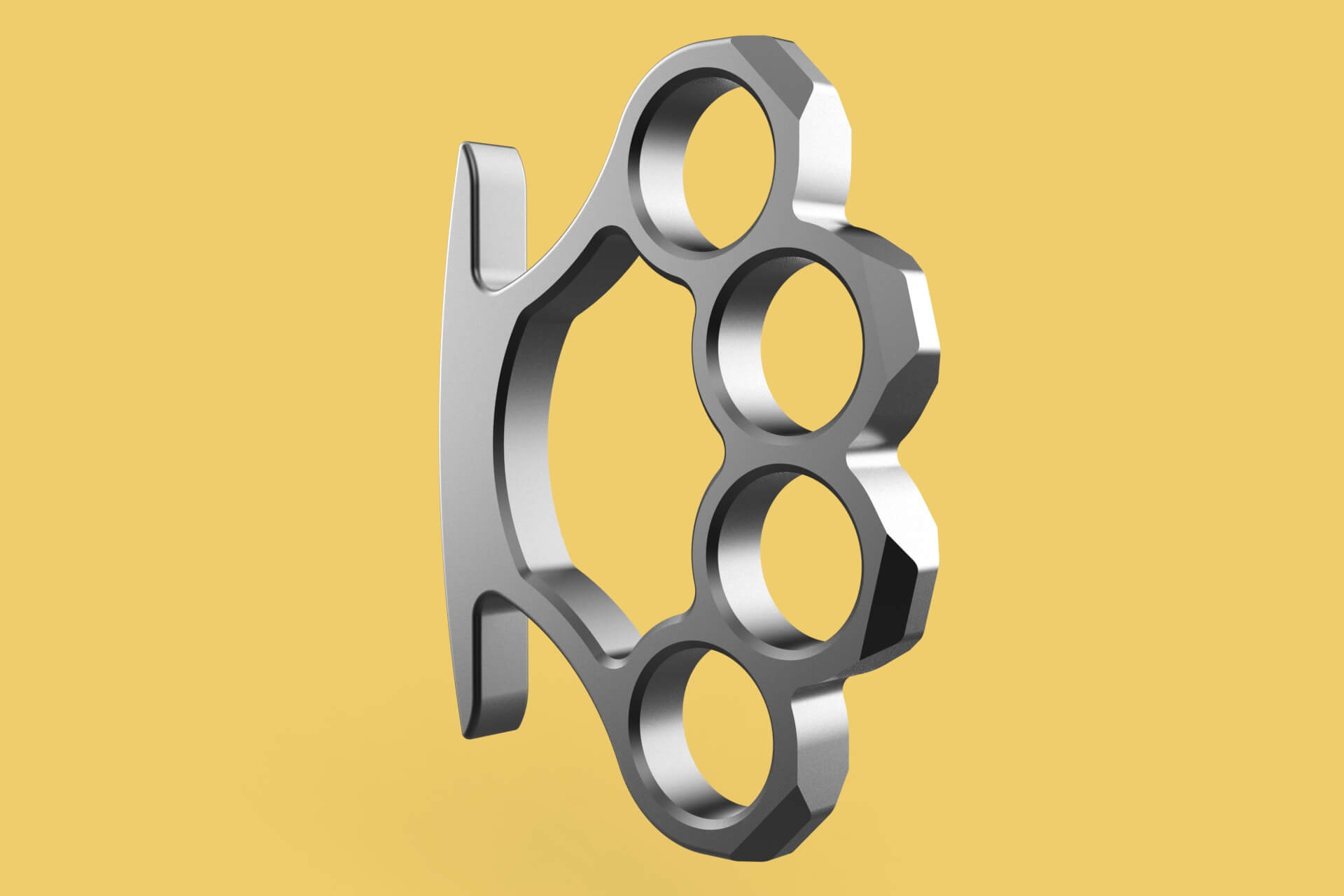 Hand Knuckle Duster Self Defense Brass Knuckles Fist Load - 3D Model by ...